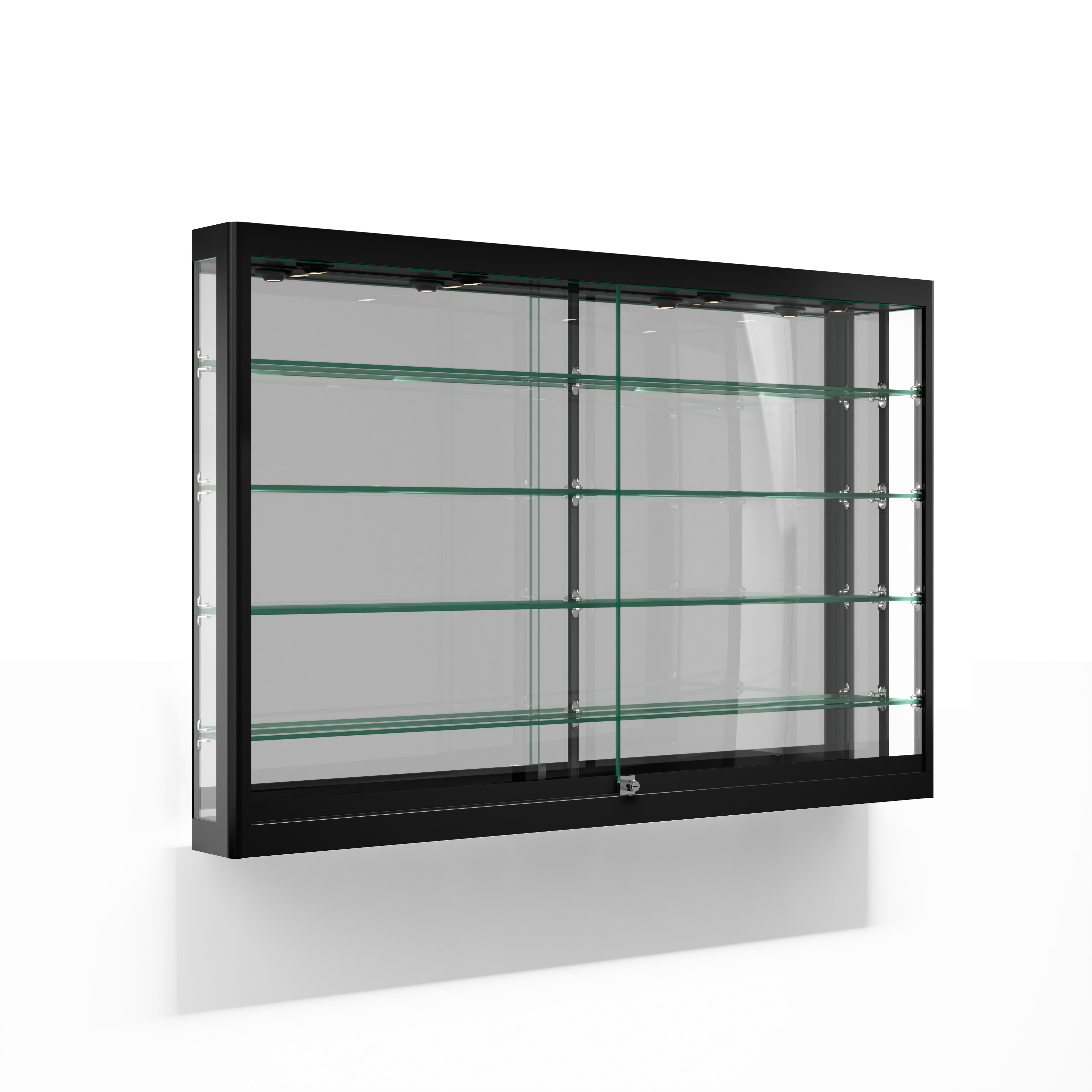 LED Wall Showcase Cabinet | Adjustable Ceiling Lights | Displays2Go