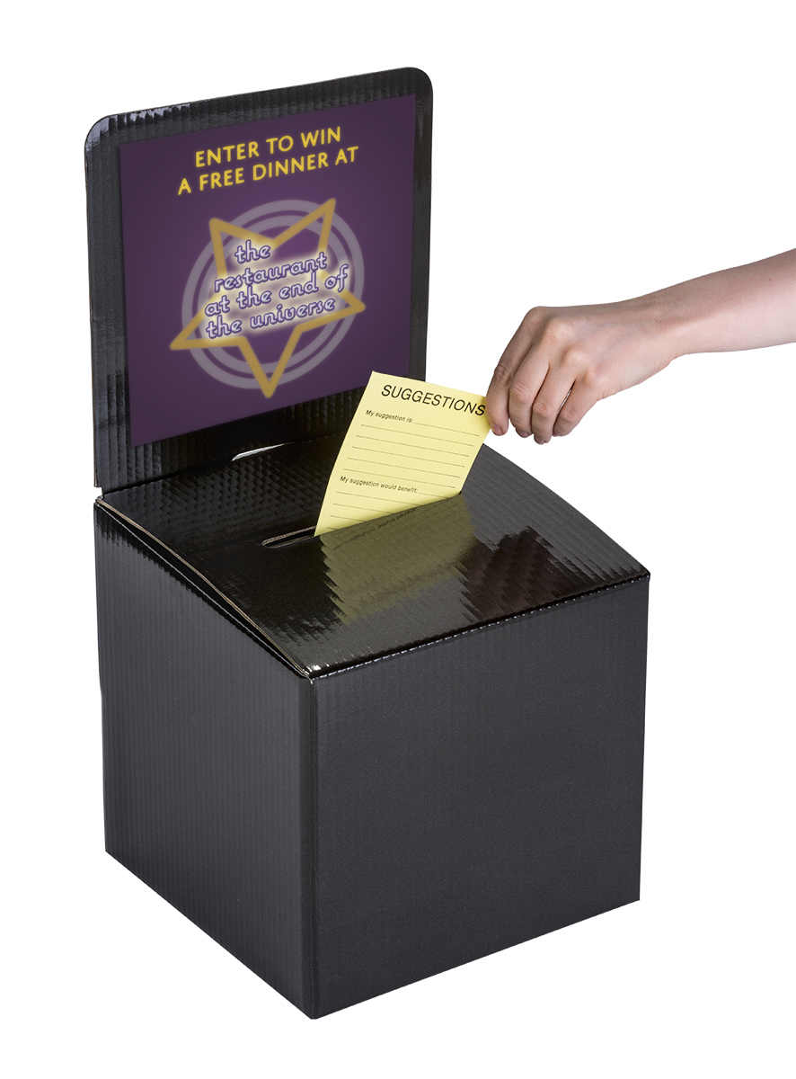 Black Cardboard Entry Box | Lightweight & Packs Flat | Displays2Go