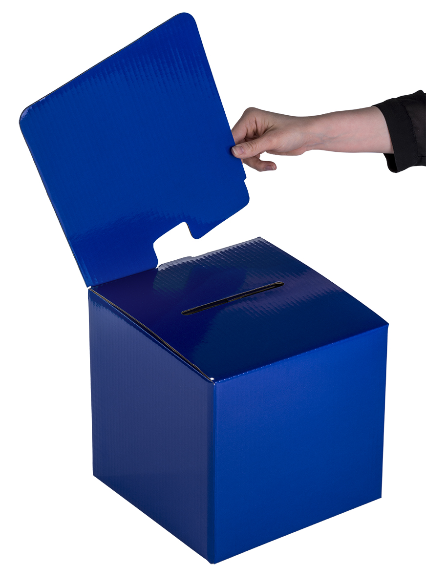 Blue Cardboard Entry Box | Fold Together Construction | Displays2Go