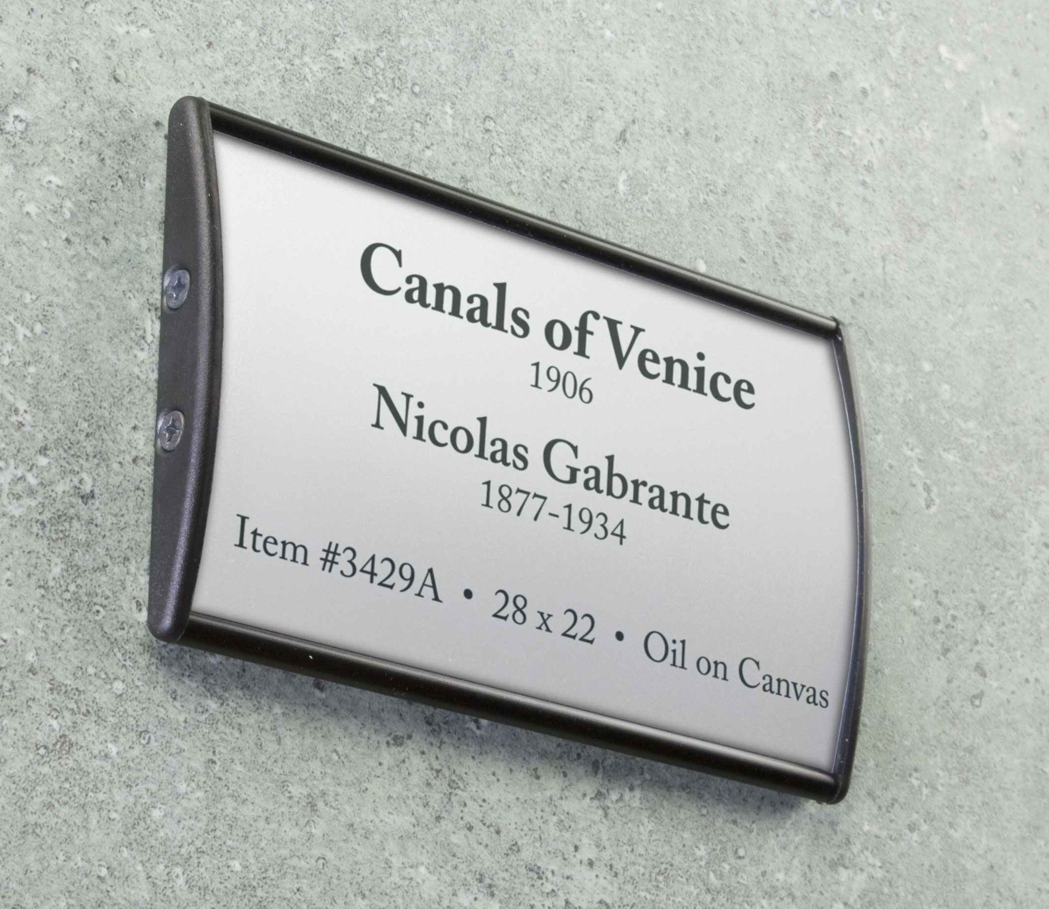 Office Wall Sign | Curved ADhesive Wall Sign Holder | Displays2Go
