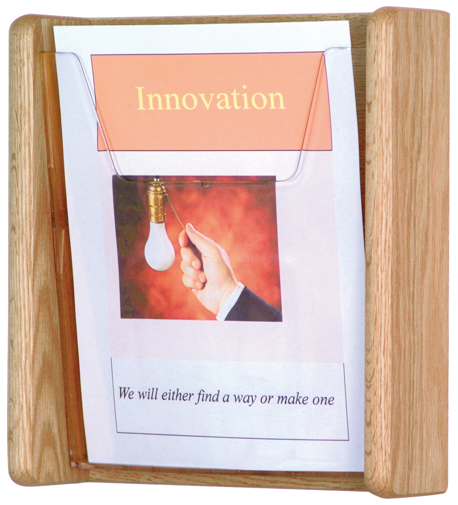 Magazine Rack Single Wall Mount | Light Oak Wood | Displays2Go