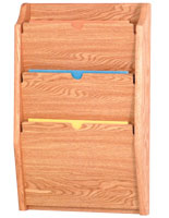 Wood Wall File Holder | Red Mahogany Finish Wood