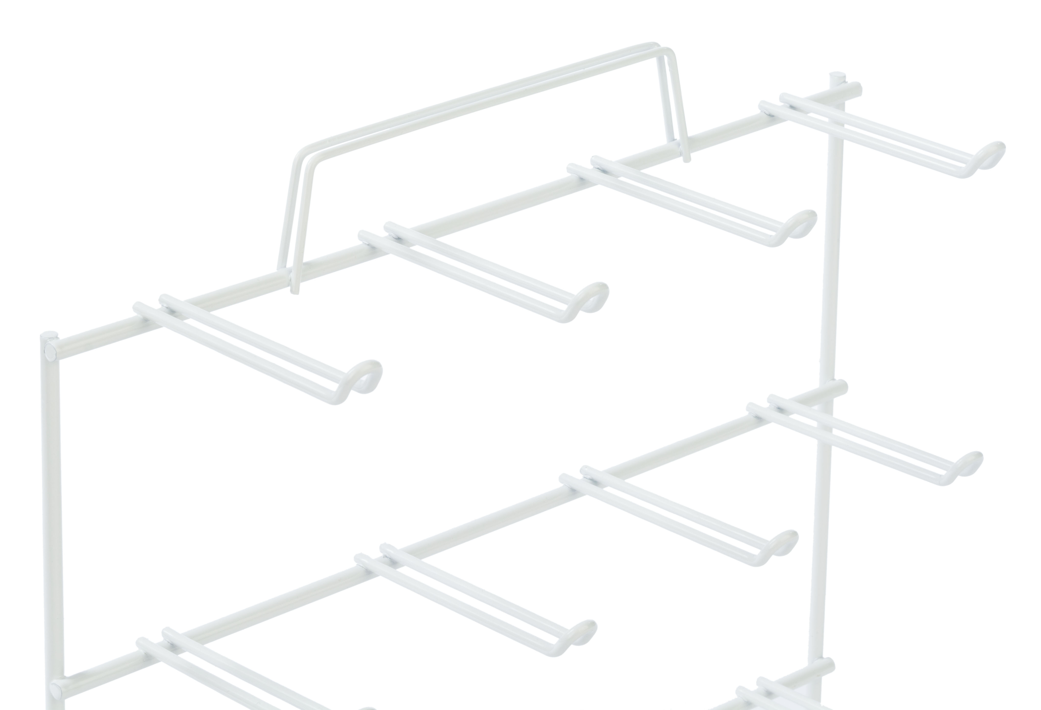White Countertop Peg Display | 3 Tiers | Displays2Go
