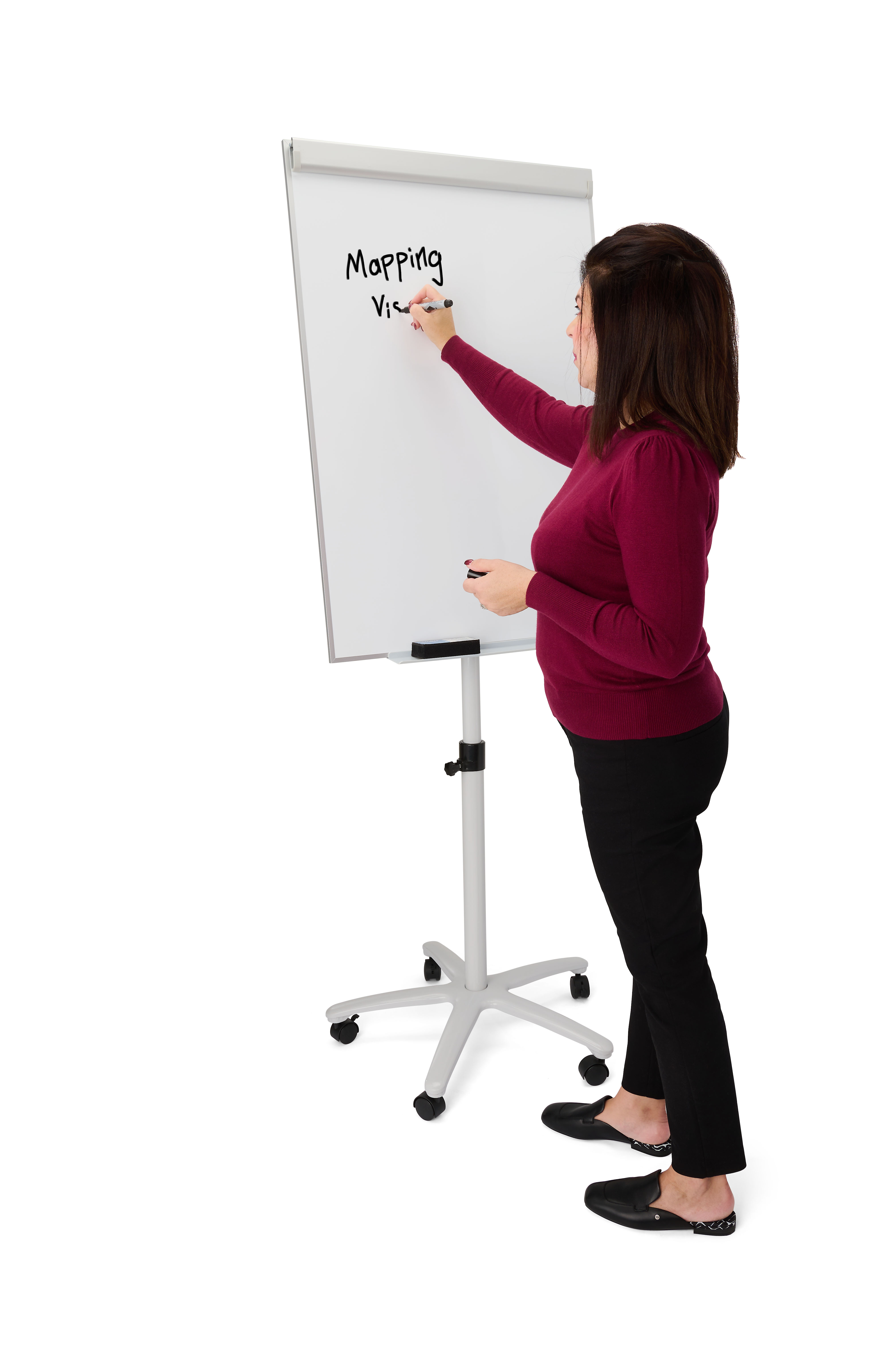 Mobile Dry Erase Whiteboard | Magnetic Surface and Locking Wheels ...