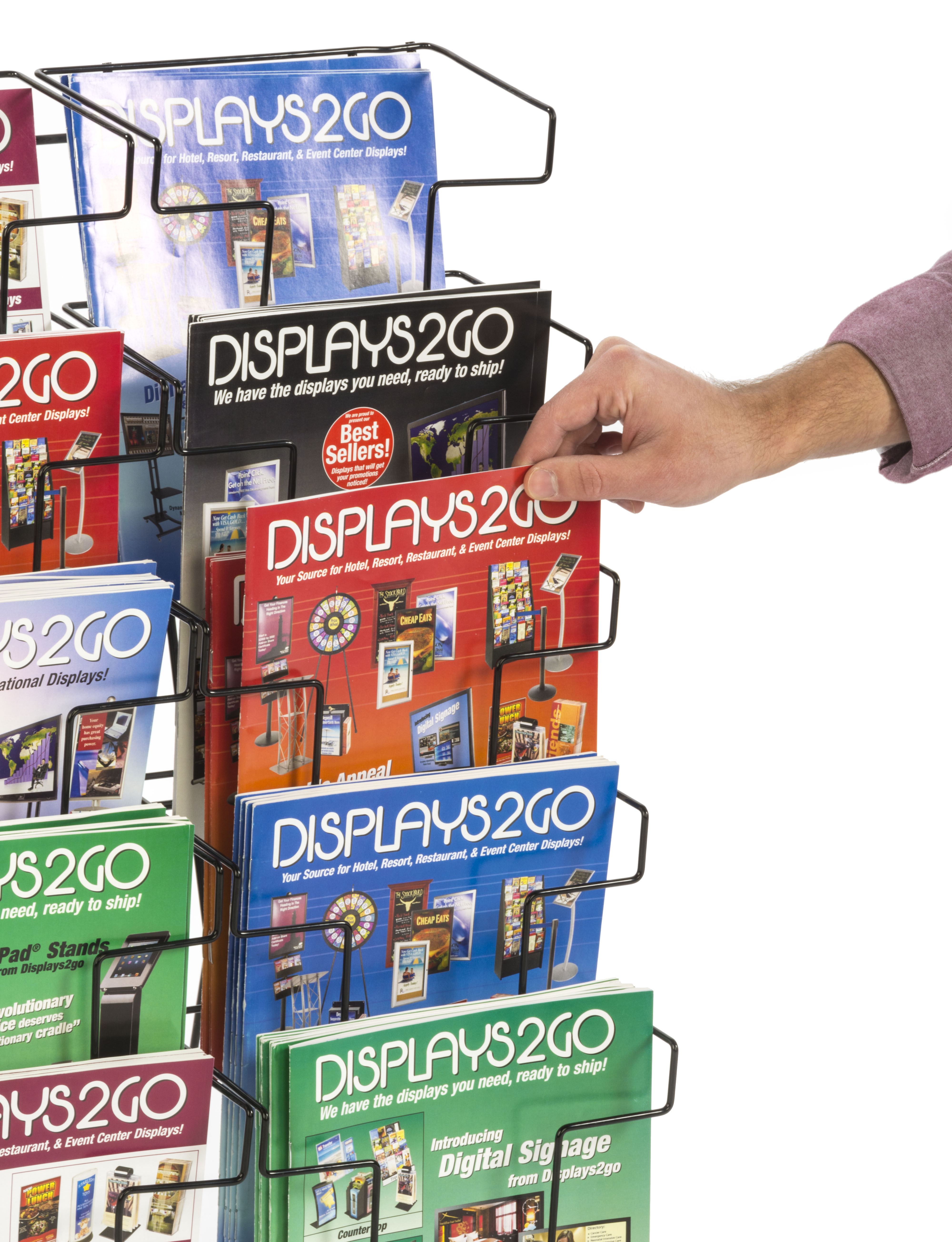 Metal Wire Magazine Holder | Fits 8.5” x 11” Literature | Displays2Go