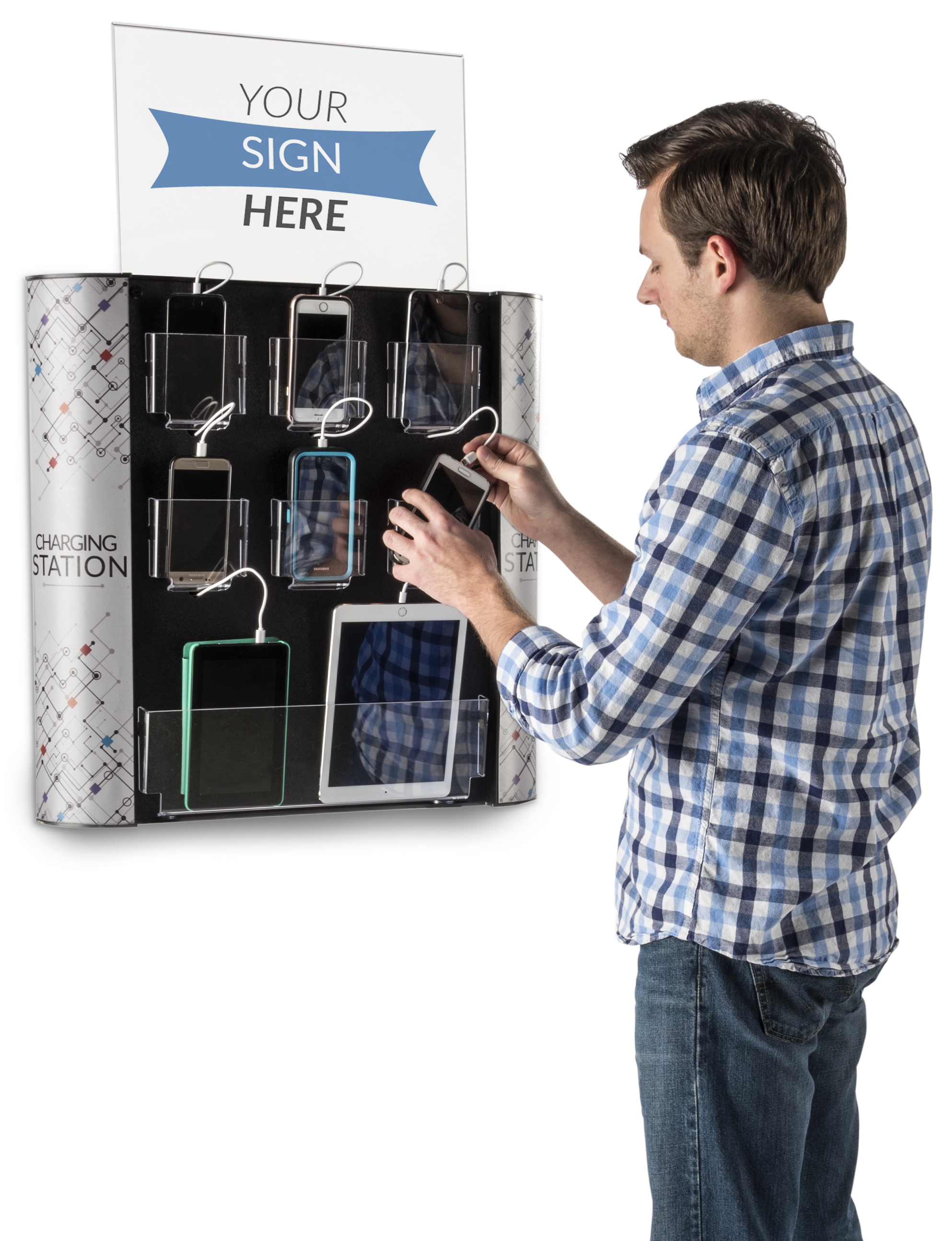 Airport Charging Station | Compatible with Most Devices | Displays2Go