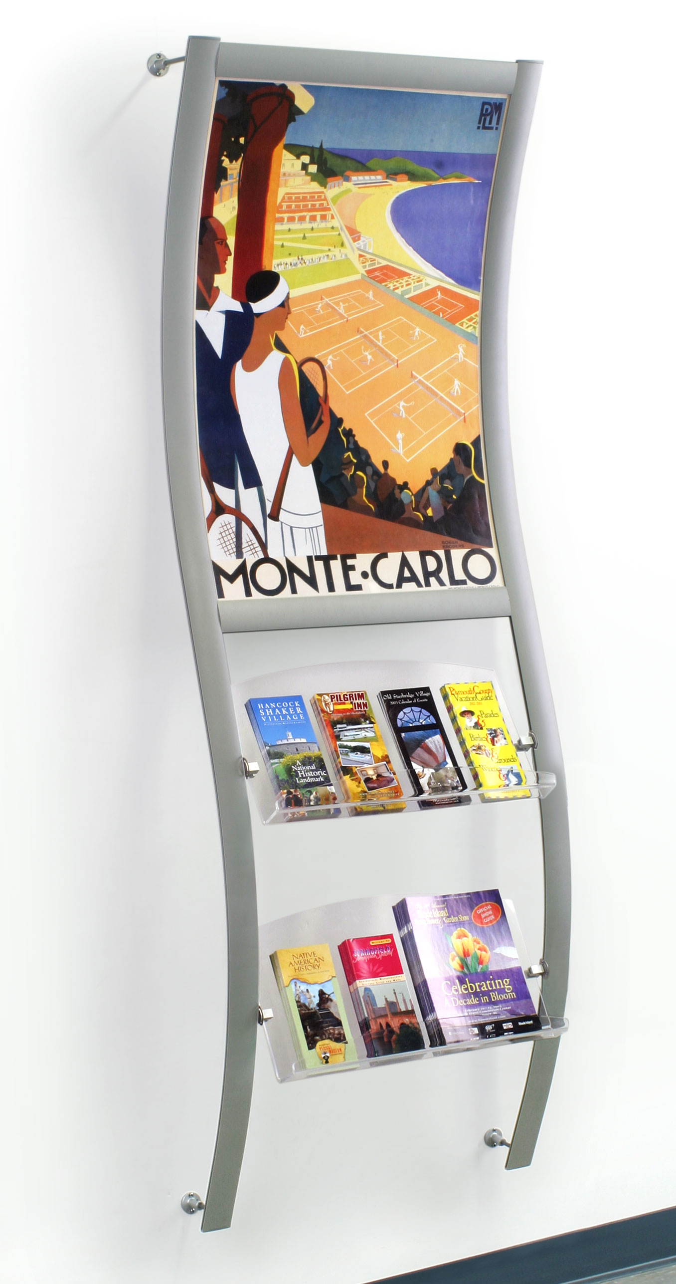 Literature Holder w/ Contemporary Wave-Like Design Poster Frame