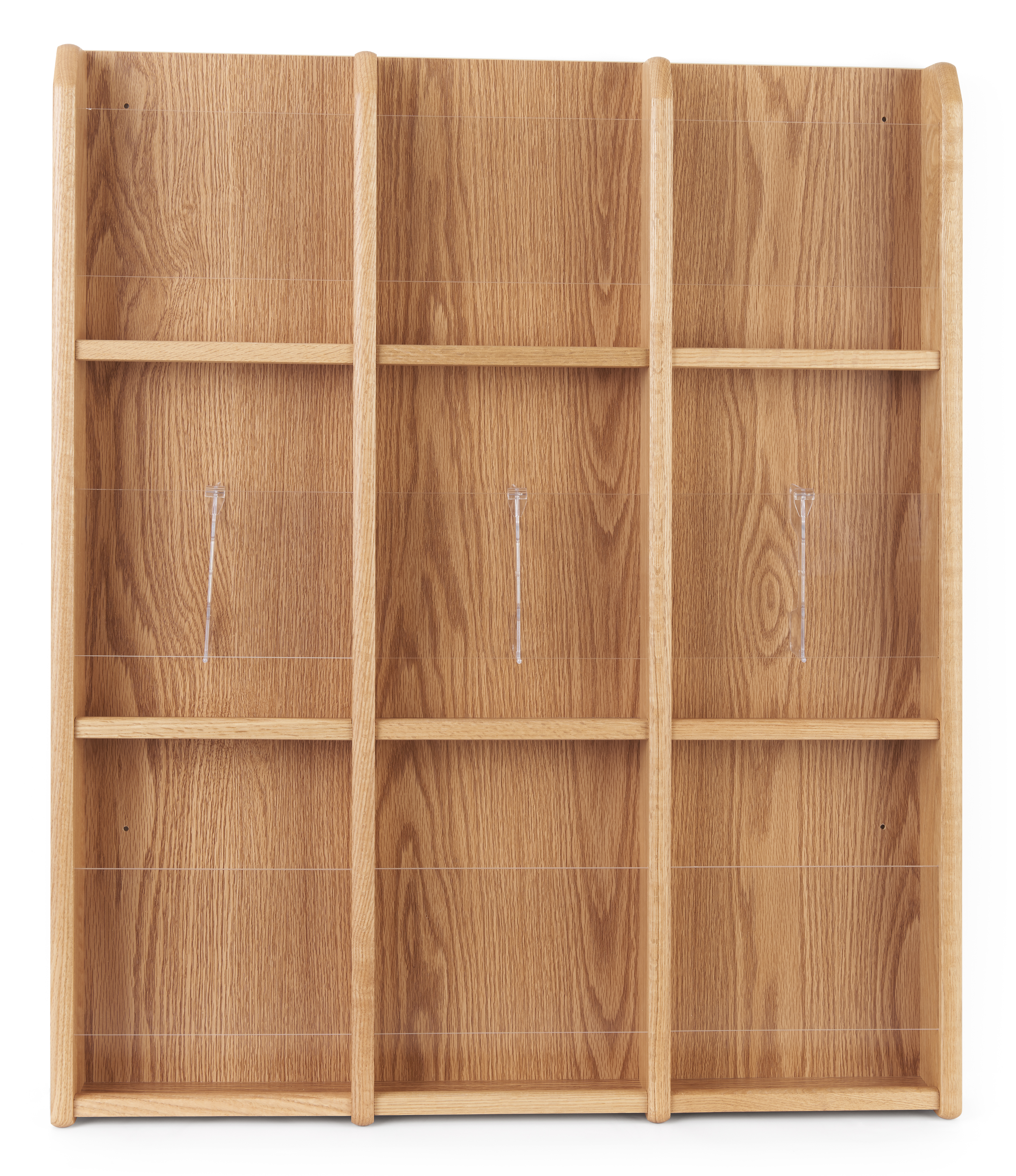3 Tier Magazine Display | Light Oak Finish Wooden Literature Rack ...