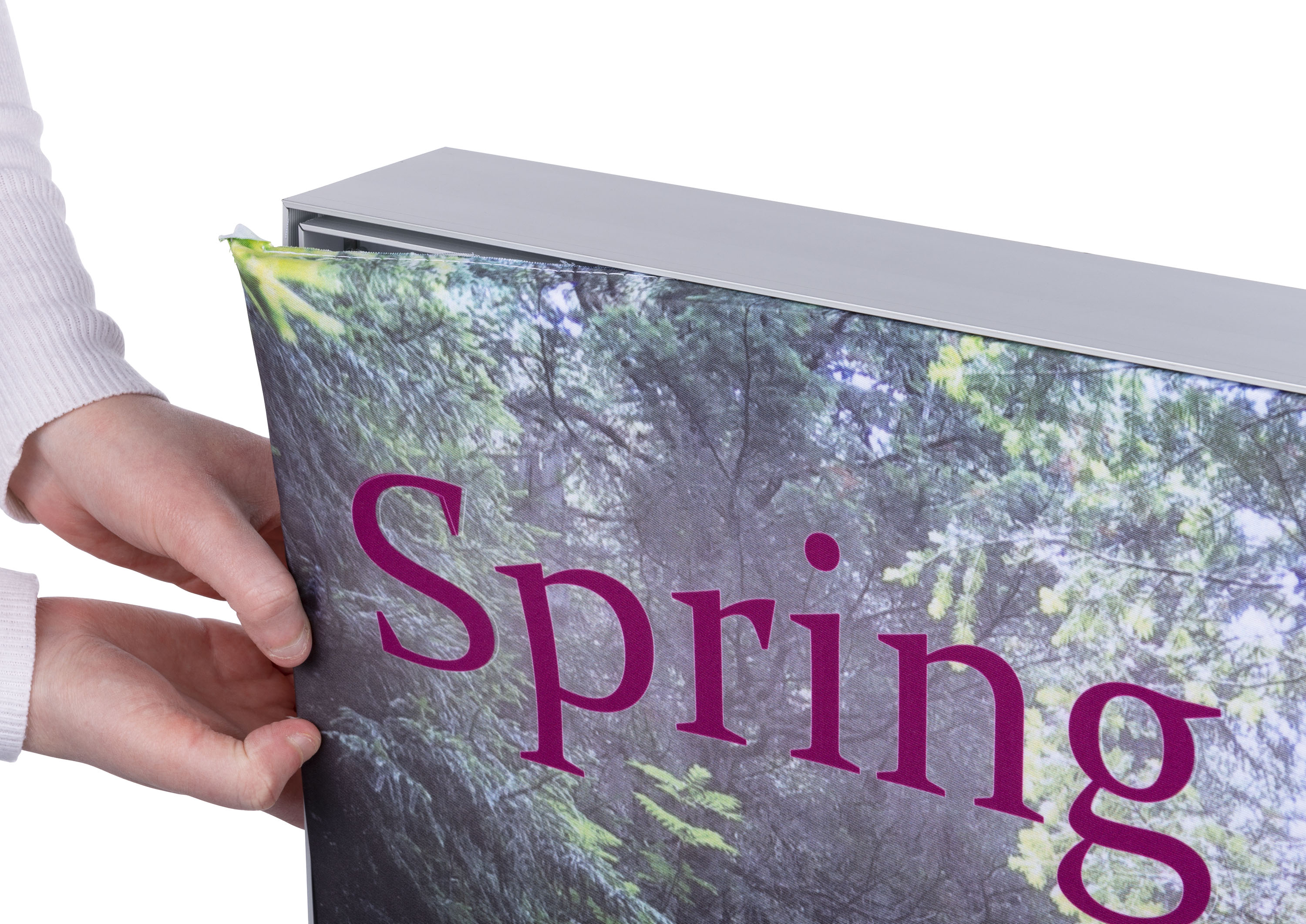 Lighted LED Silicone Edge Poster Replacement Fabric Panel | Displays2Go