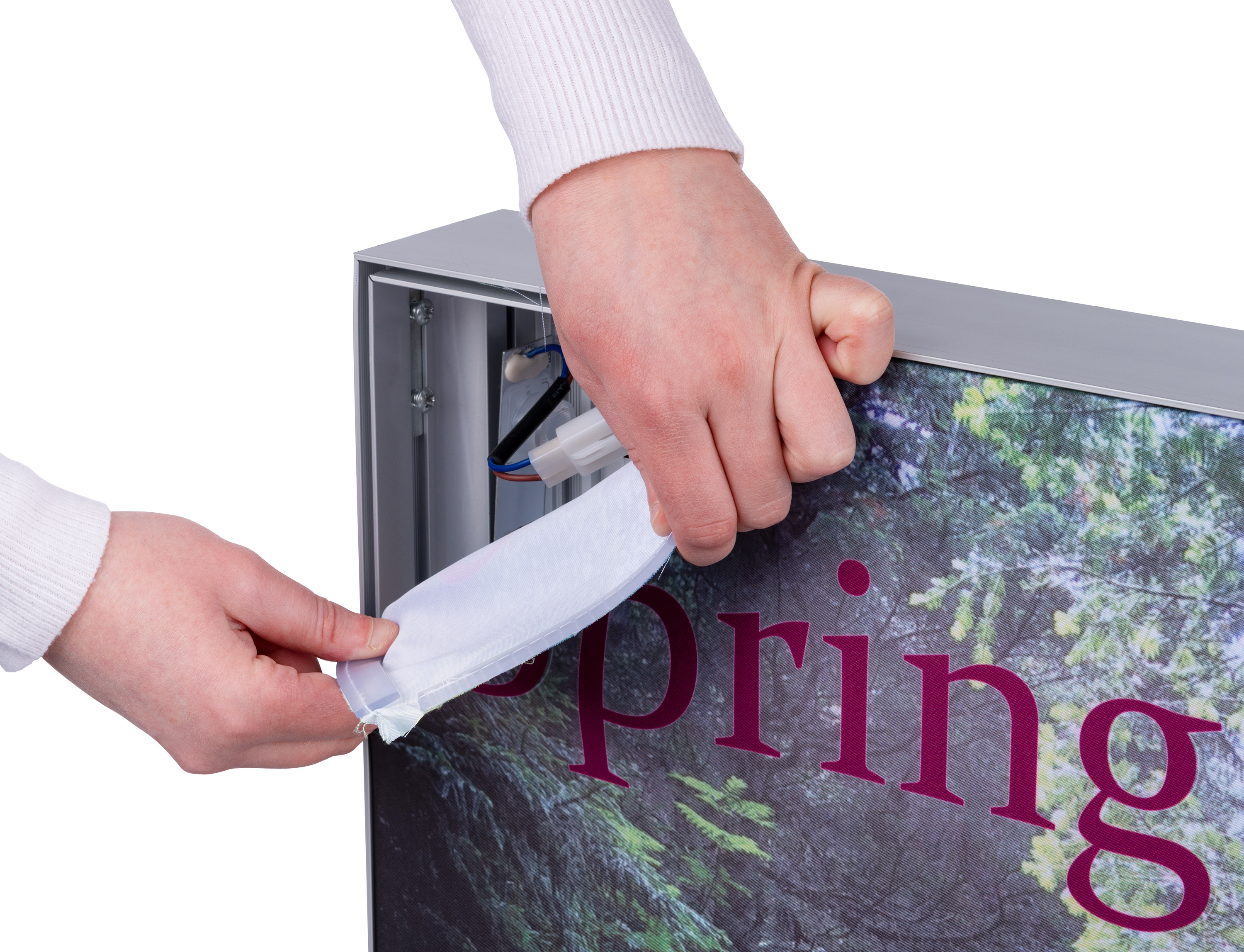 Lighted LED Silicone Edge Poster Replacement Fabric Panel | Displays2Go