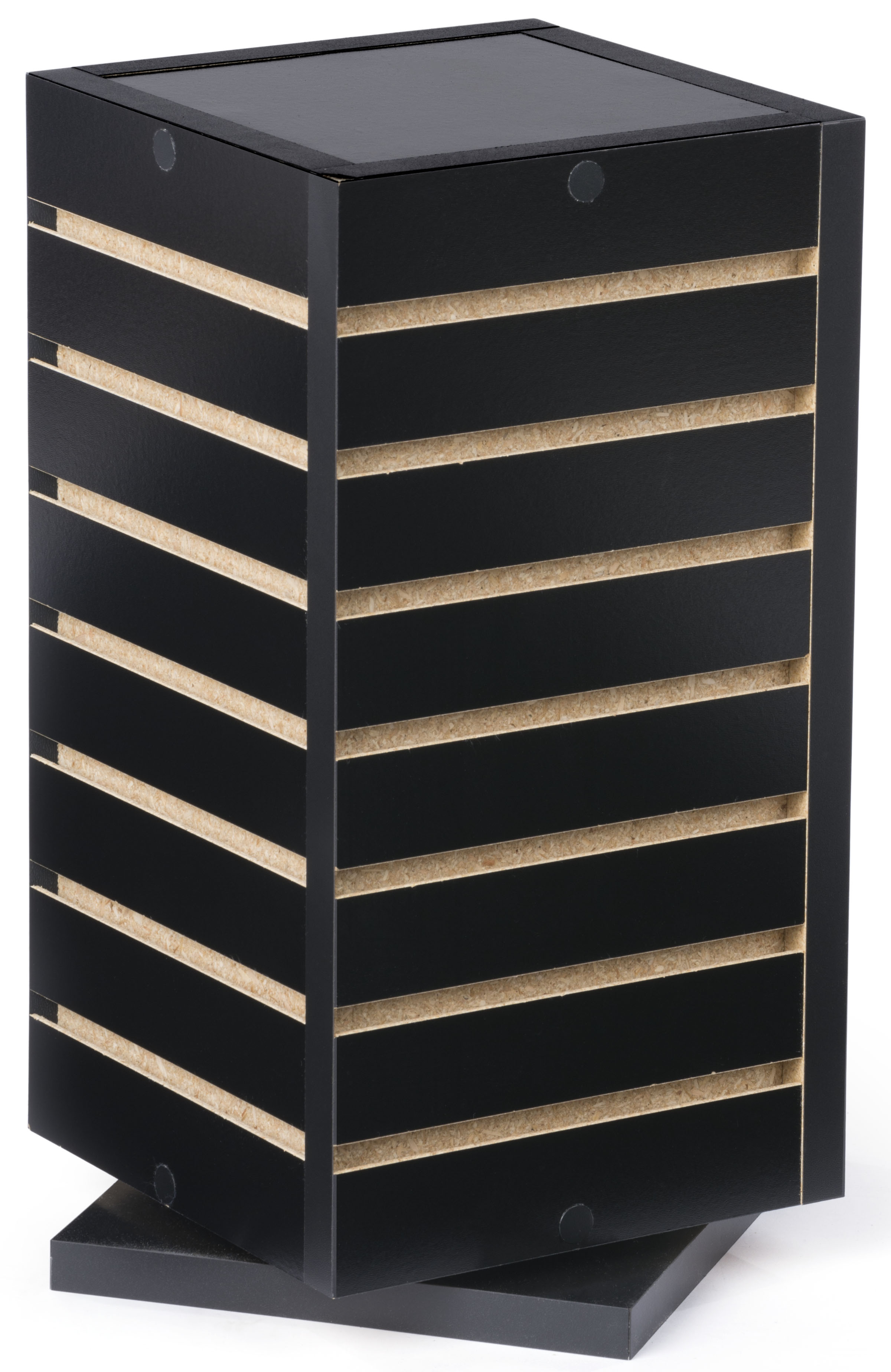 Slatwall Countertop Cube | Rotating Stand w/ 7 Channels Per Side ...