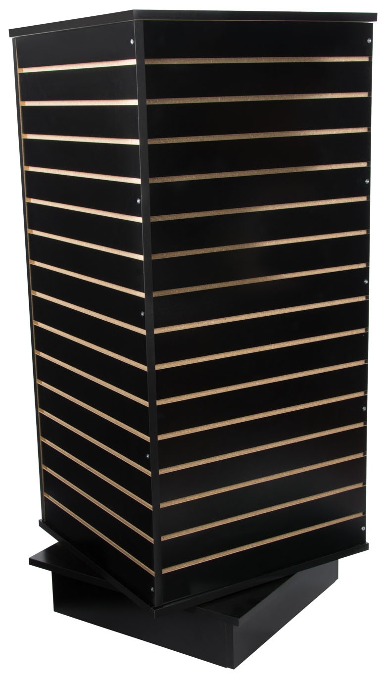 Slatwall Display Stand | 4 Sides with 15 Channels on Each | Displays2Go
