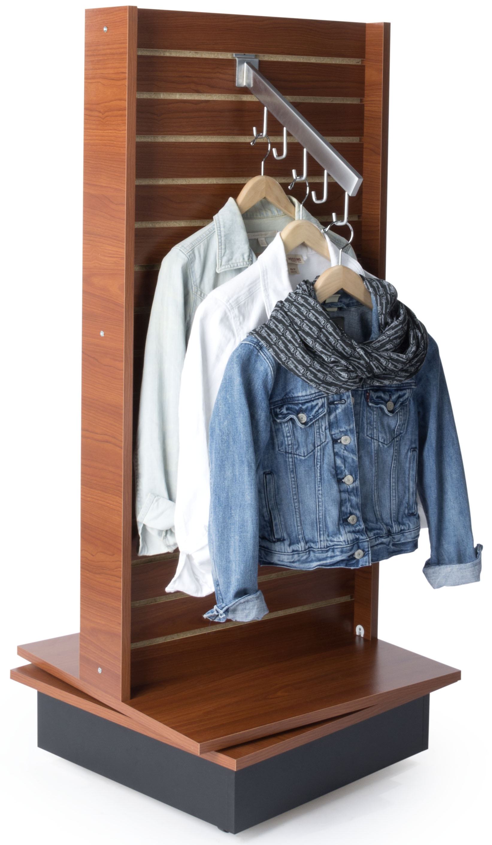 Freestanding Slatwall | Double-Sided with Rotating Base | Displays2Go