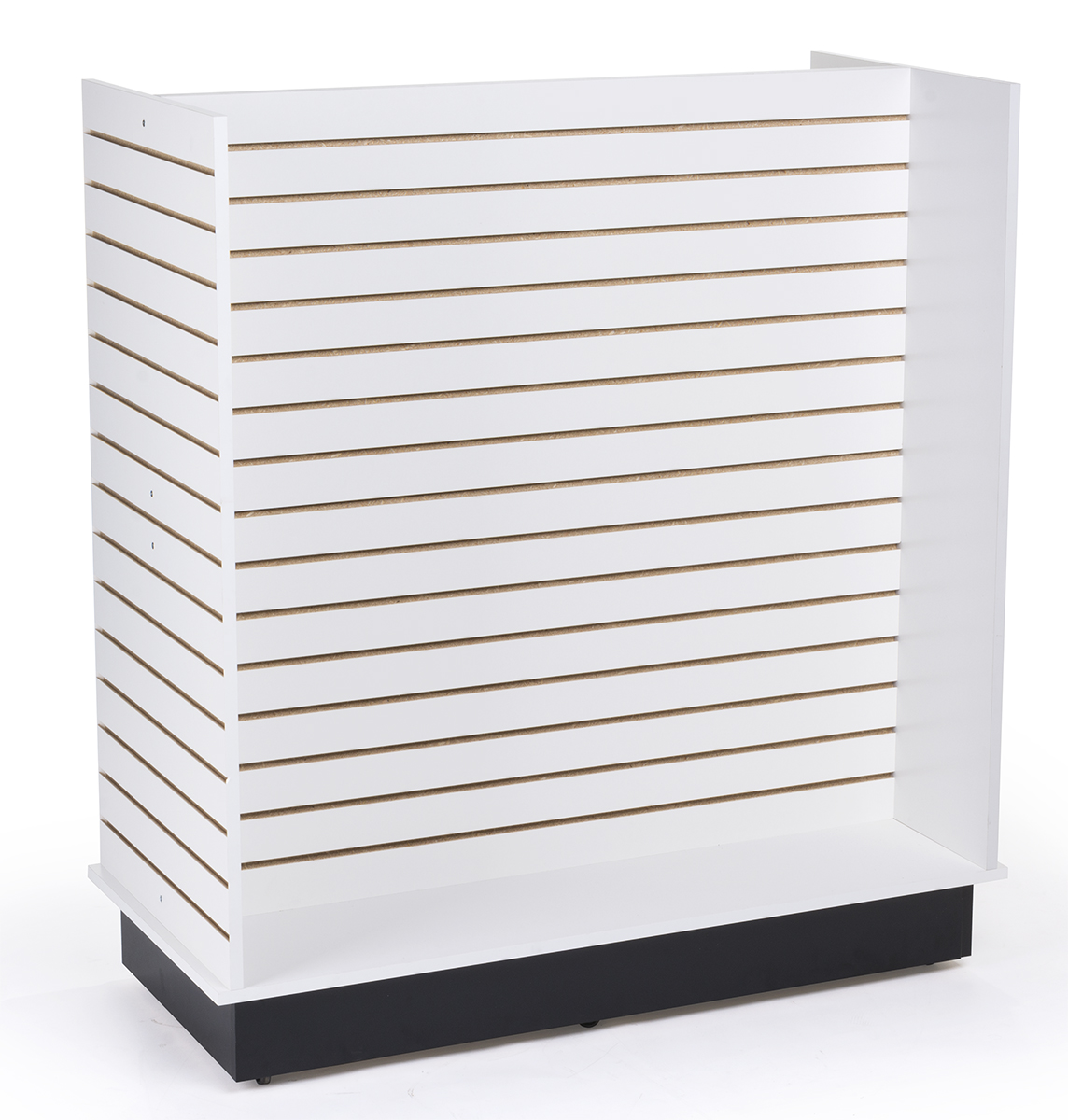 Freestanding Slatwall Display | Four-Sided White Gondola | Displays2Go