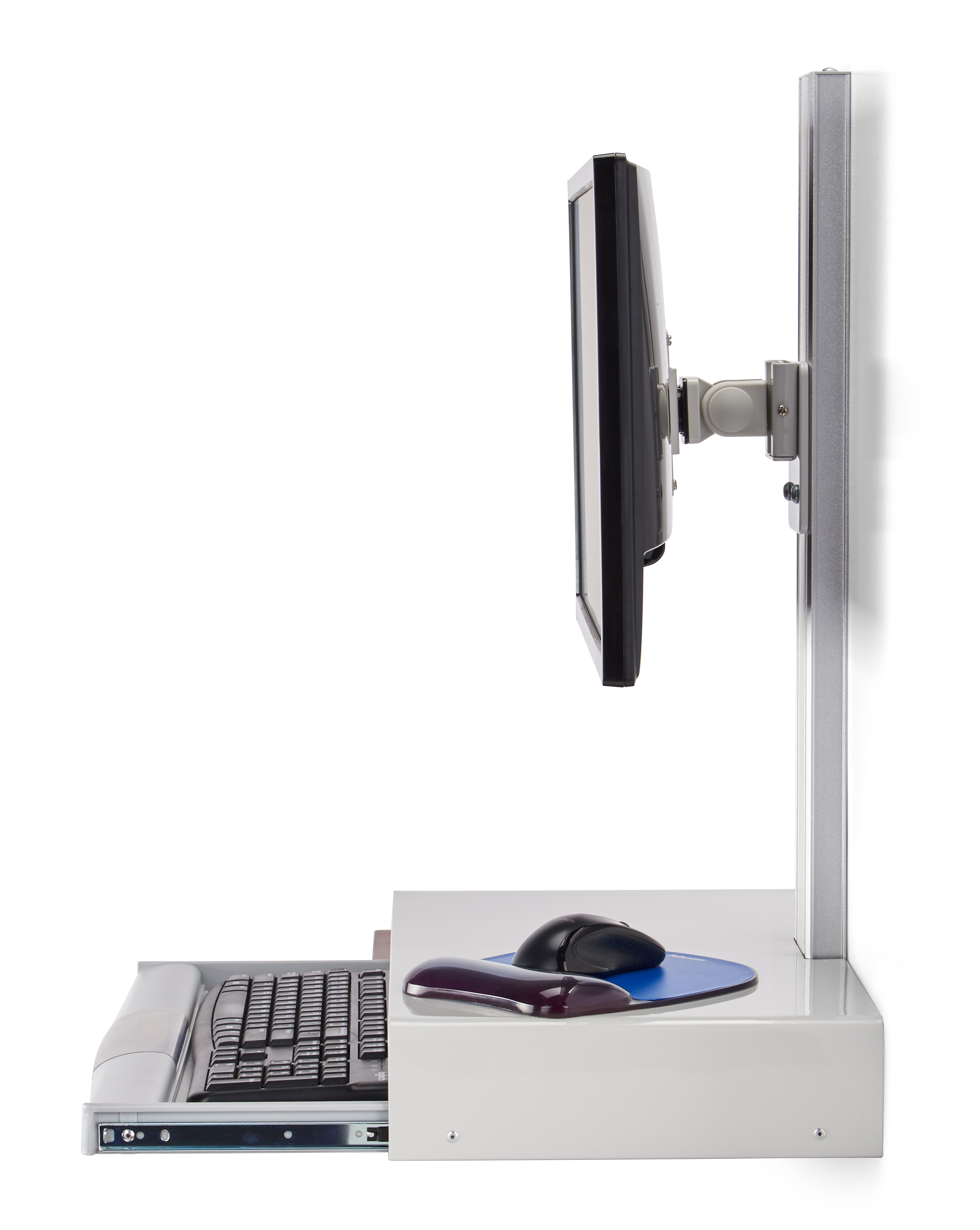 Monitor and Keyboard Wall Mount | Retractable Keyboard Tray | Displays2Go