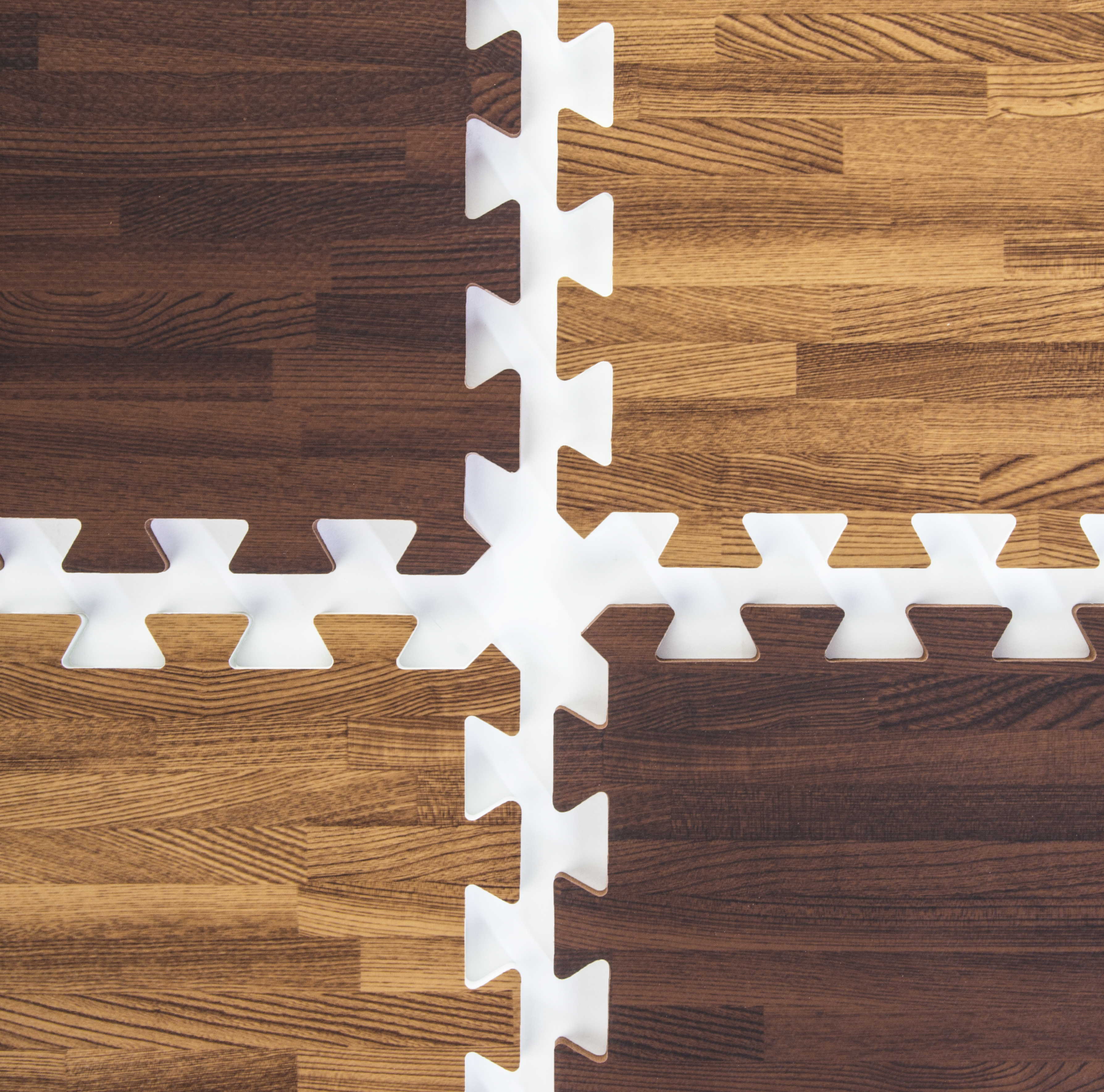 Cherry & Dark Oak Wood Grain Floor Mats | Mix & Match Flooring Ti ...