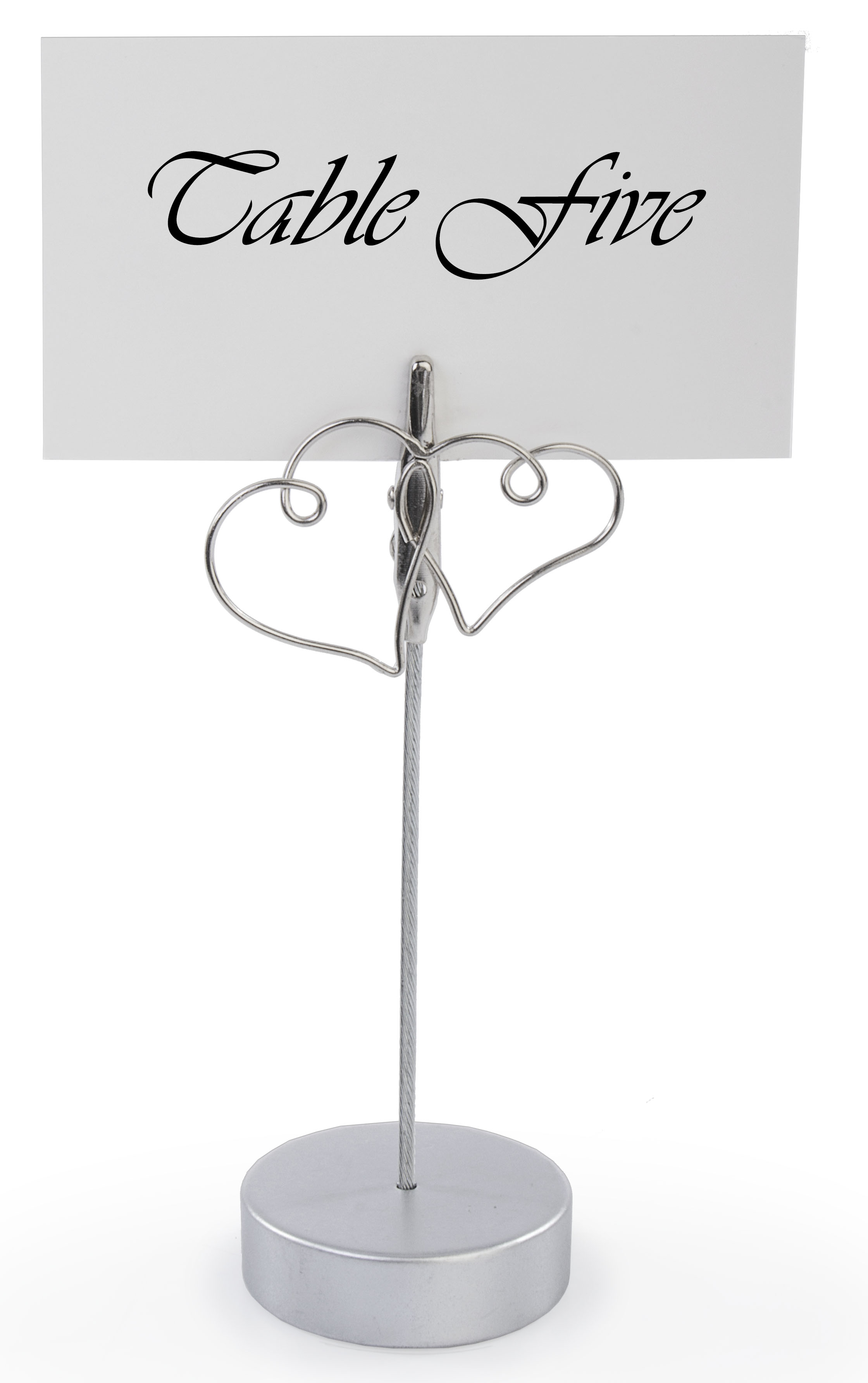 Double Heart Place Card Clip | Set of (25) | Displays2Go