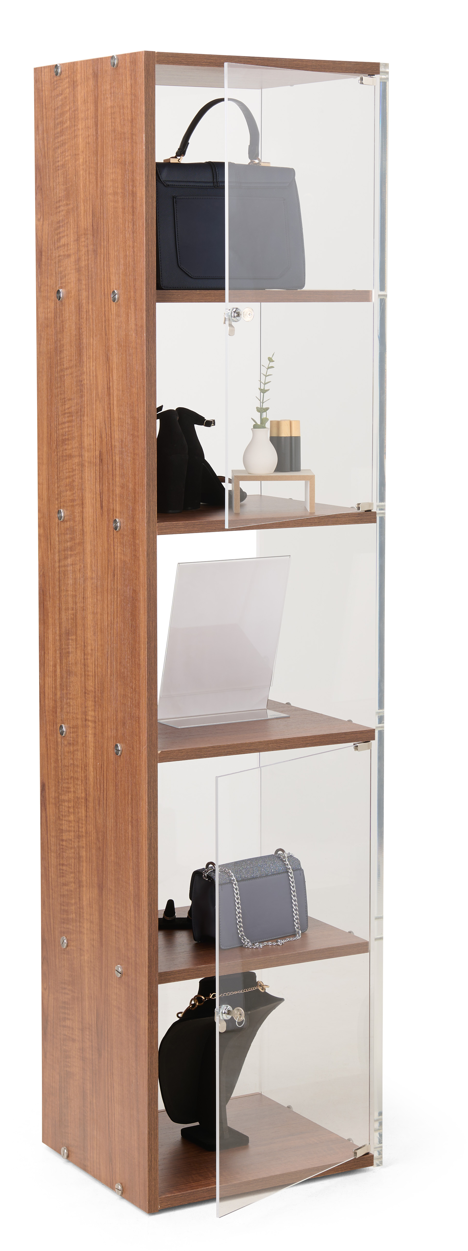Narrow Display Case | Five Shelves | Displays2Go