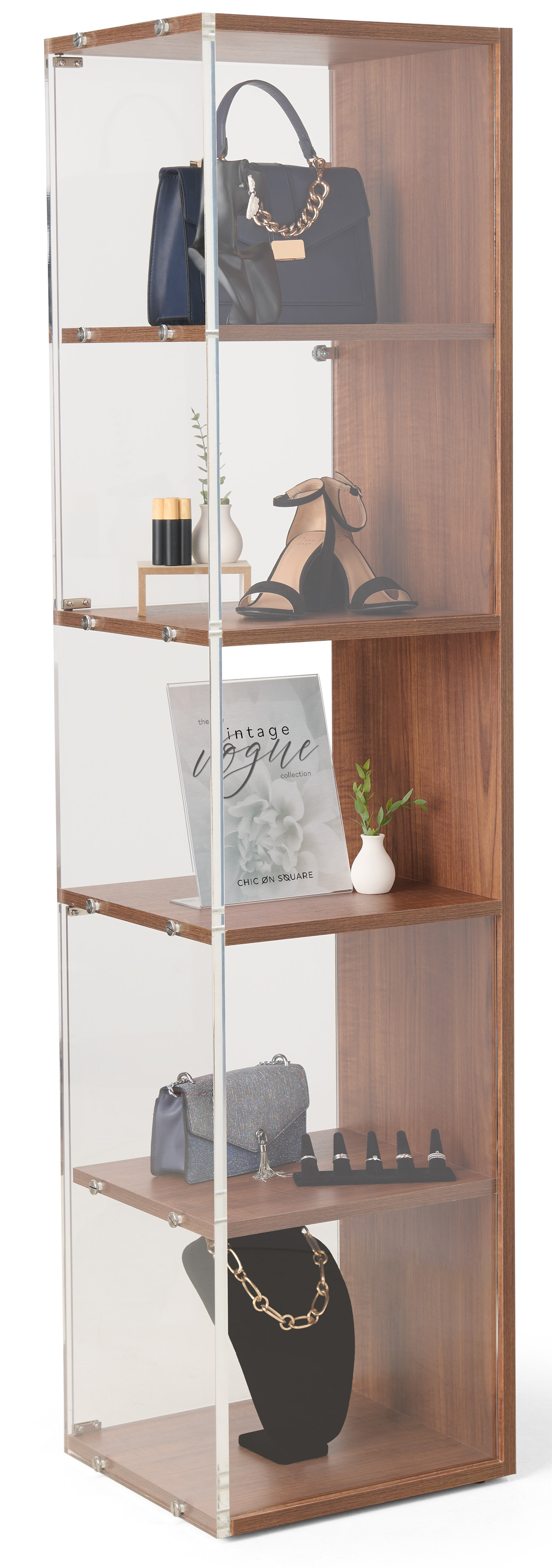 Narrow Display Case | Five Shelves | Displays2Go