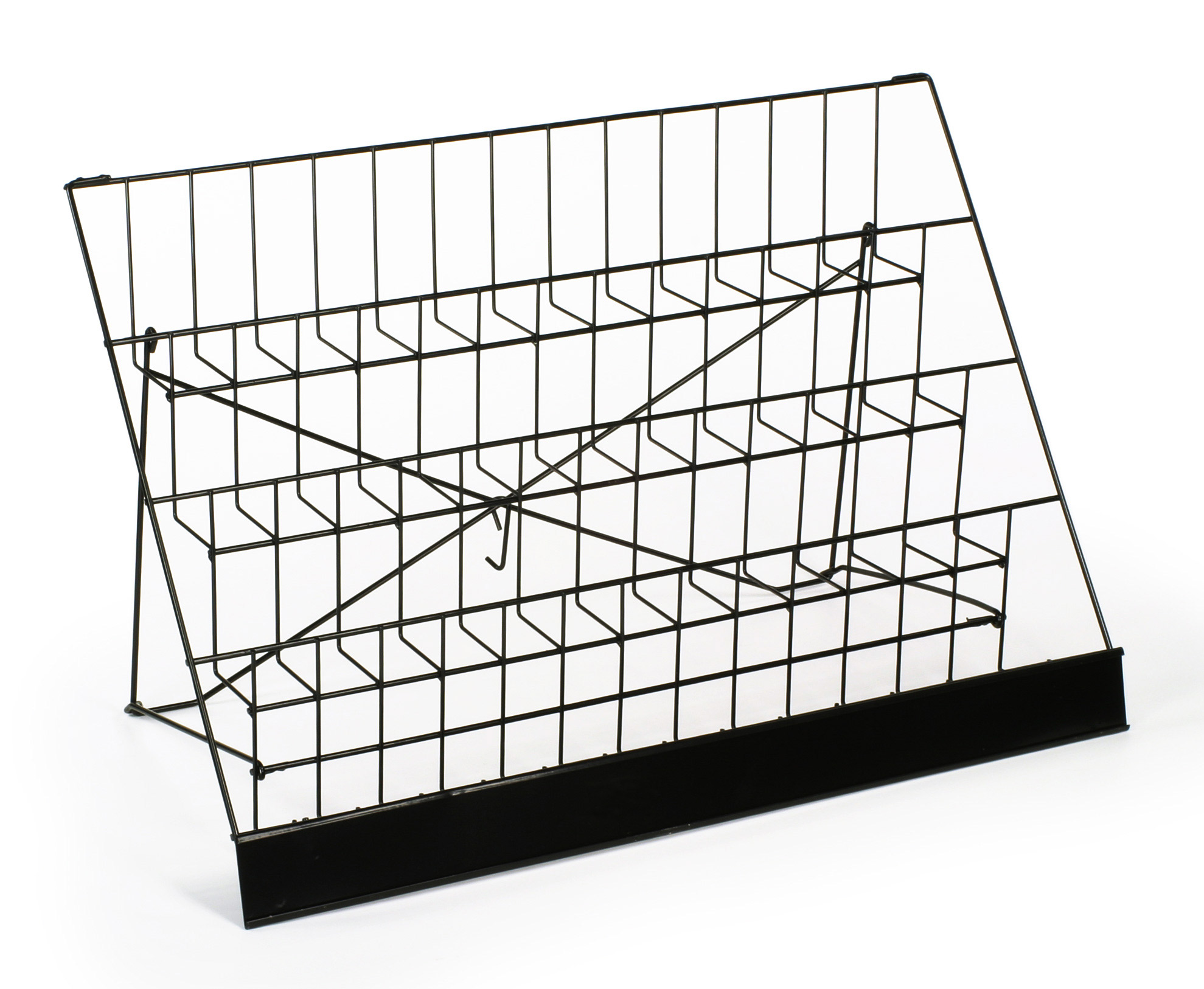 Wire Countertop Rack | Adjustable Slots for Magazines & Brochures ...