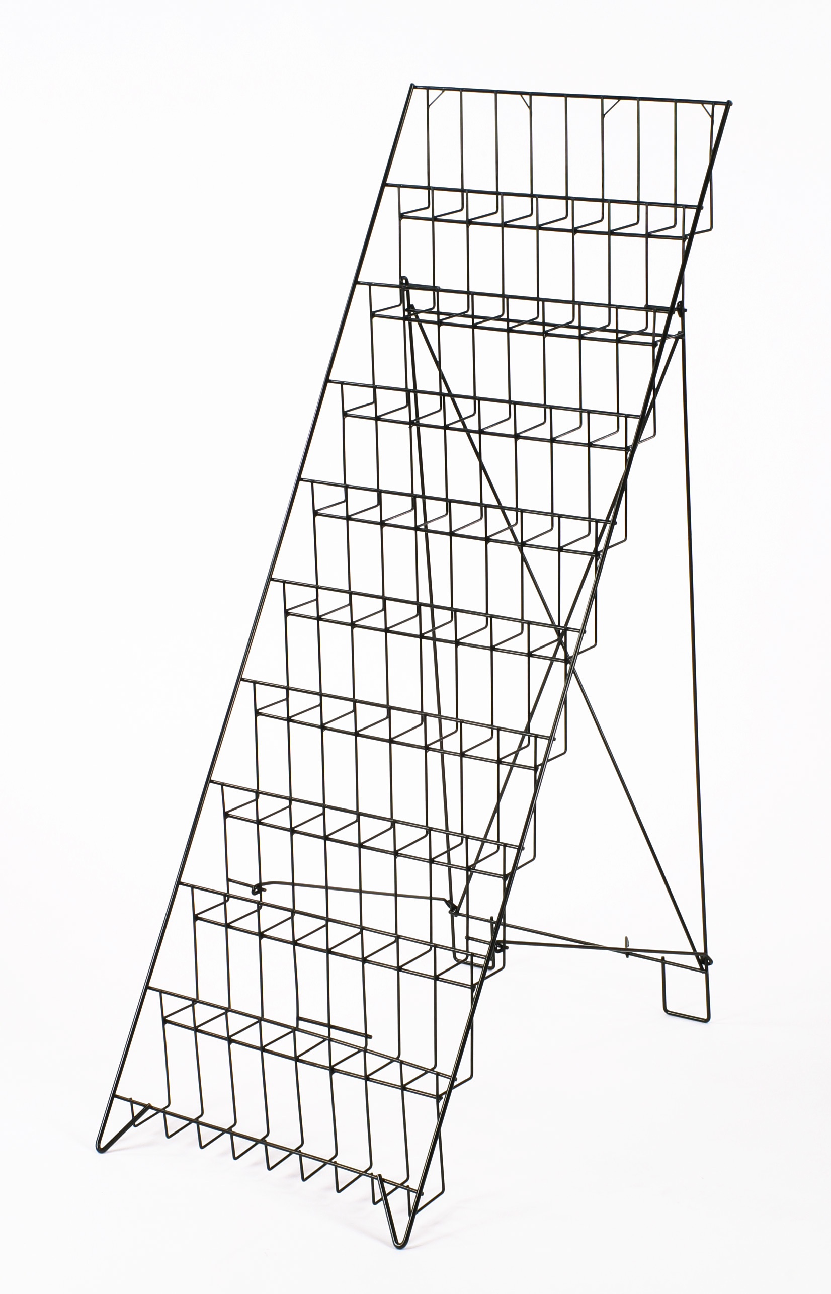 Wire Stand | 10-Tier Literature Rack w/ Open Display Shelves | Displays2Go
