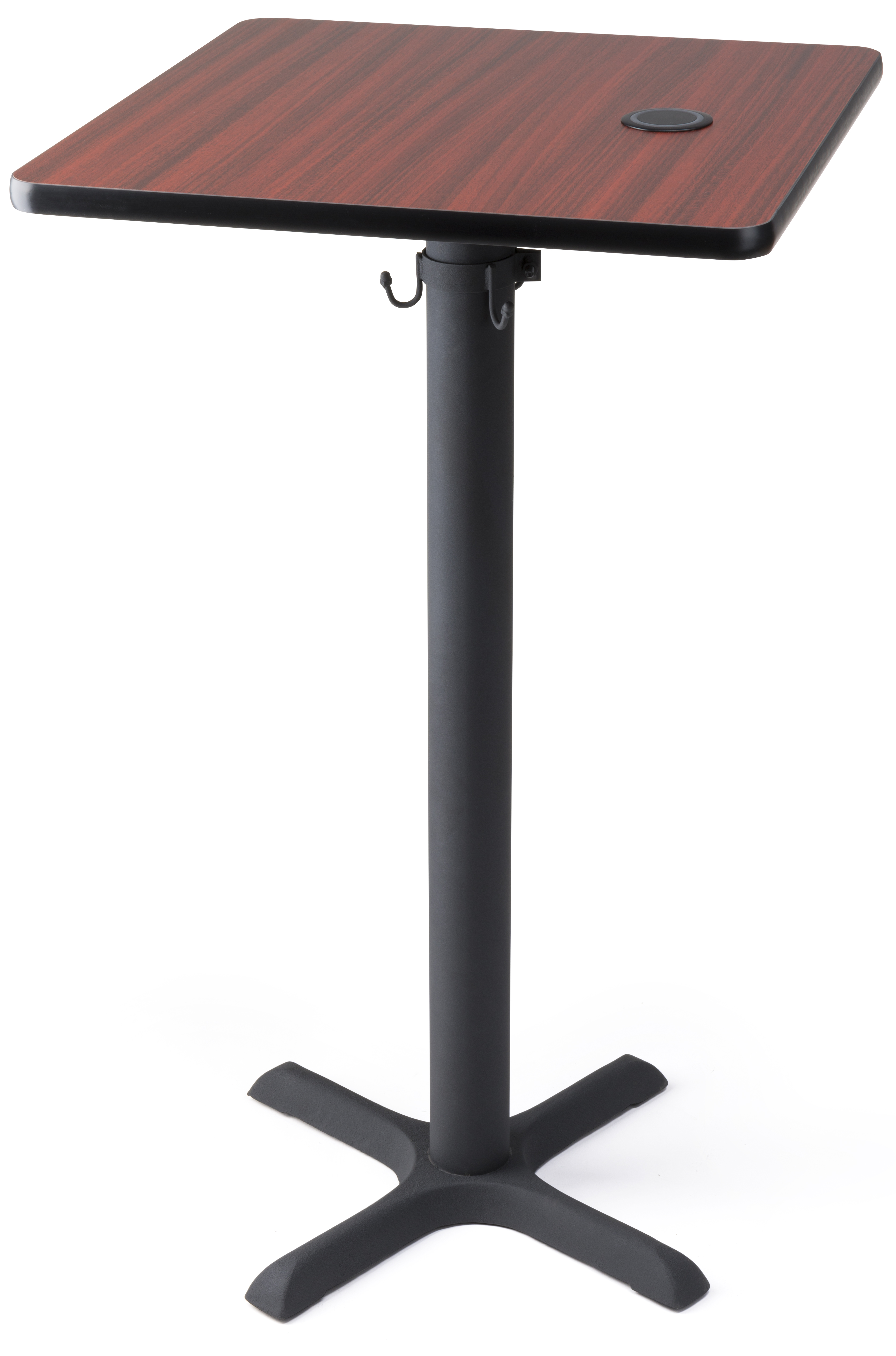 Wireless Charging Pub Table | 24”w 42"h Mahogany w/1 Charger | Displays2Go
