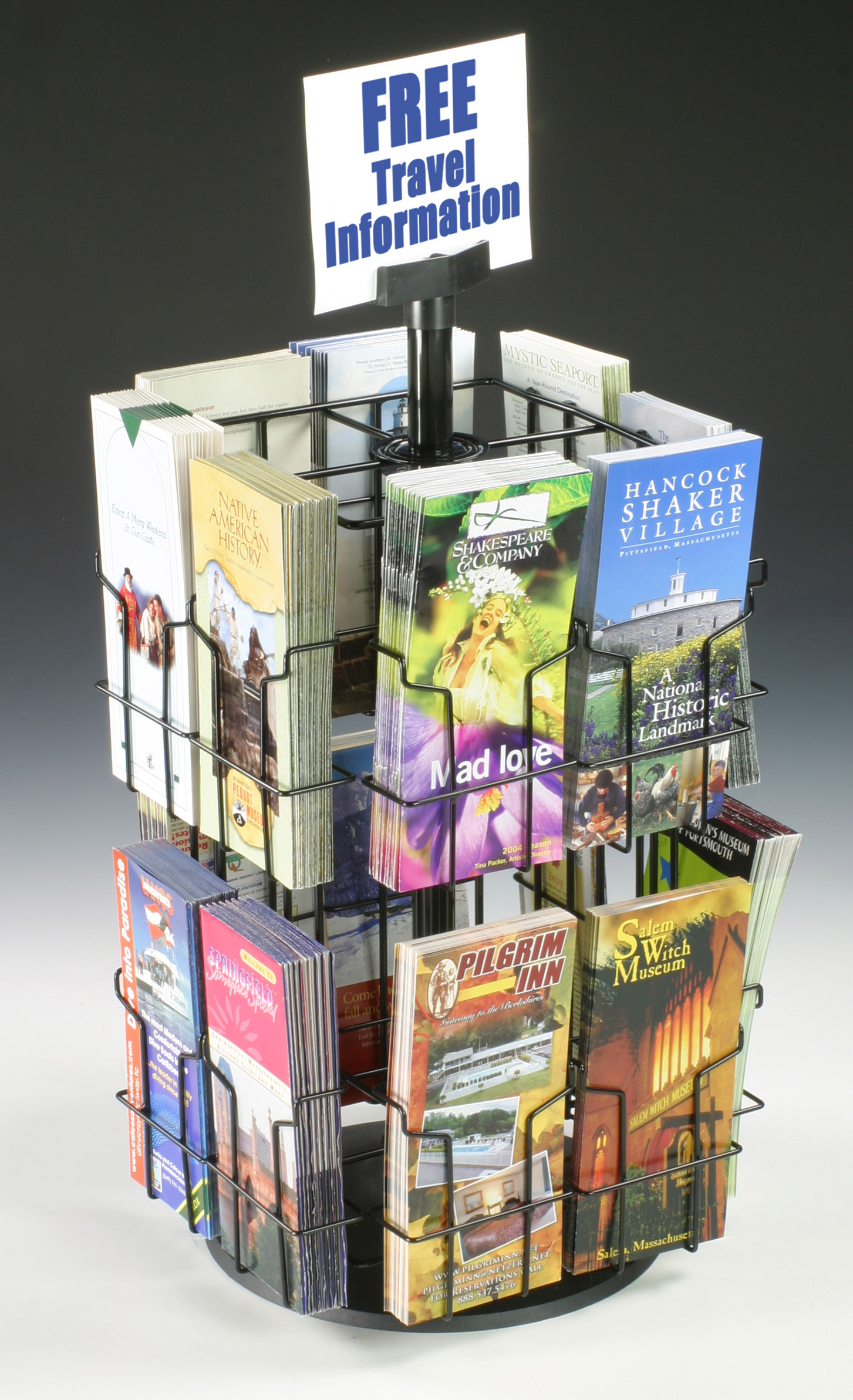 Spinning Countertop Display | Wire Rack with Brochure Pockets | Displays2go