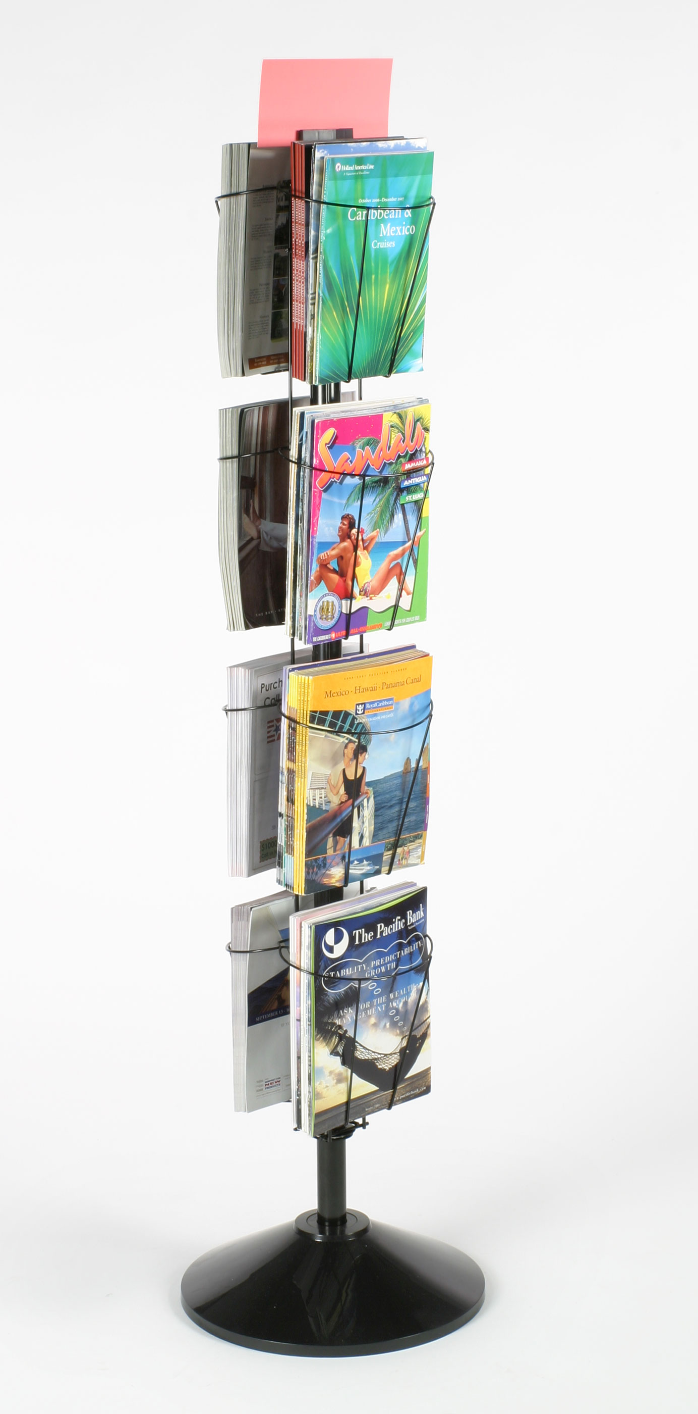 Spinning Magazine & Literature Rack | Full-View Open Front Pockets ...