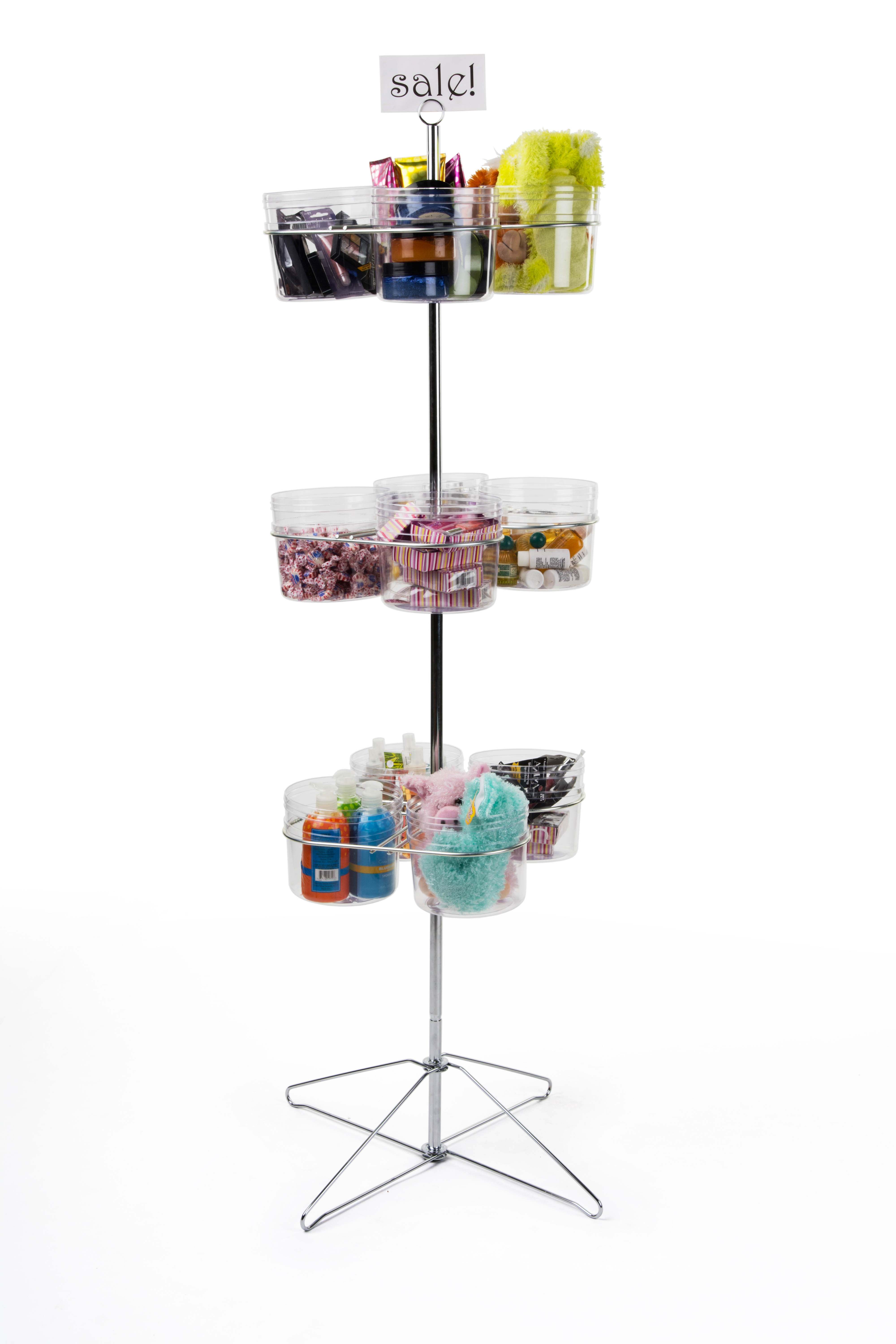 Rotating Display Rack | Revolving Display With 12 Bins | Displays2Go
