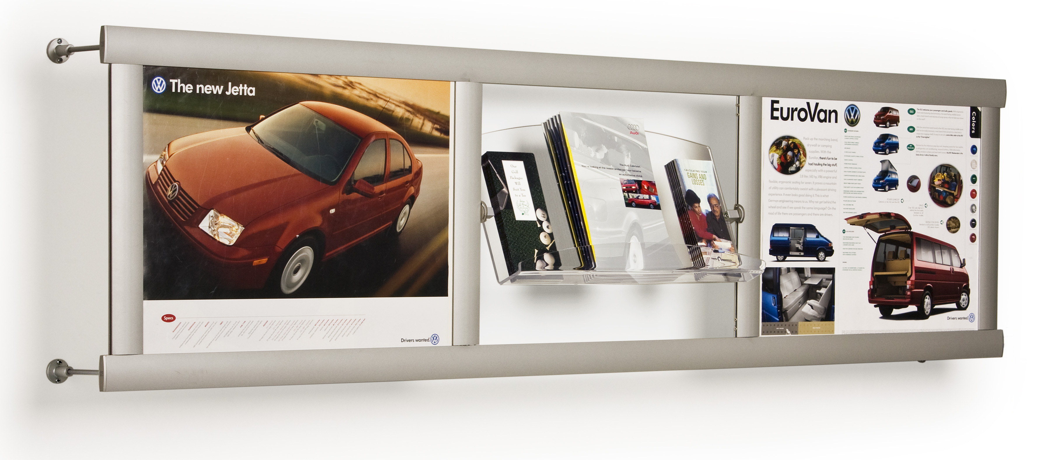 Leaflet Holder w/ Acrylic Pocket & Dual Poster Frames | Displays2Go