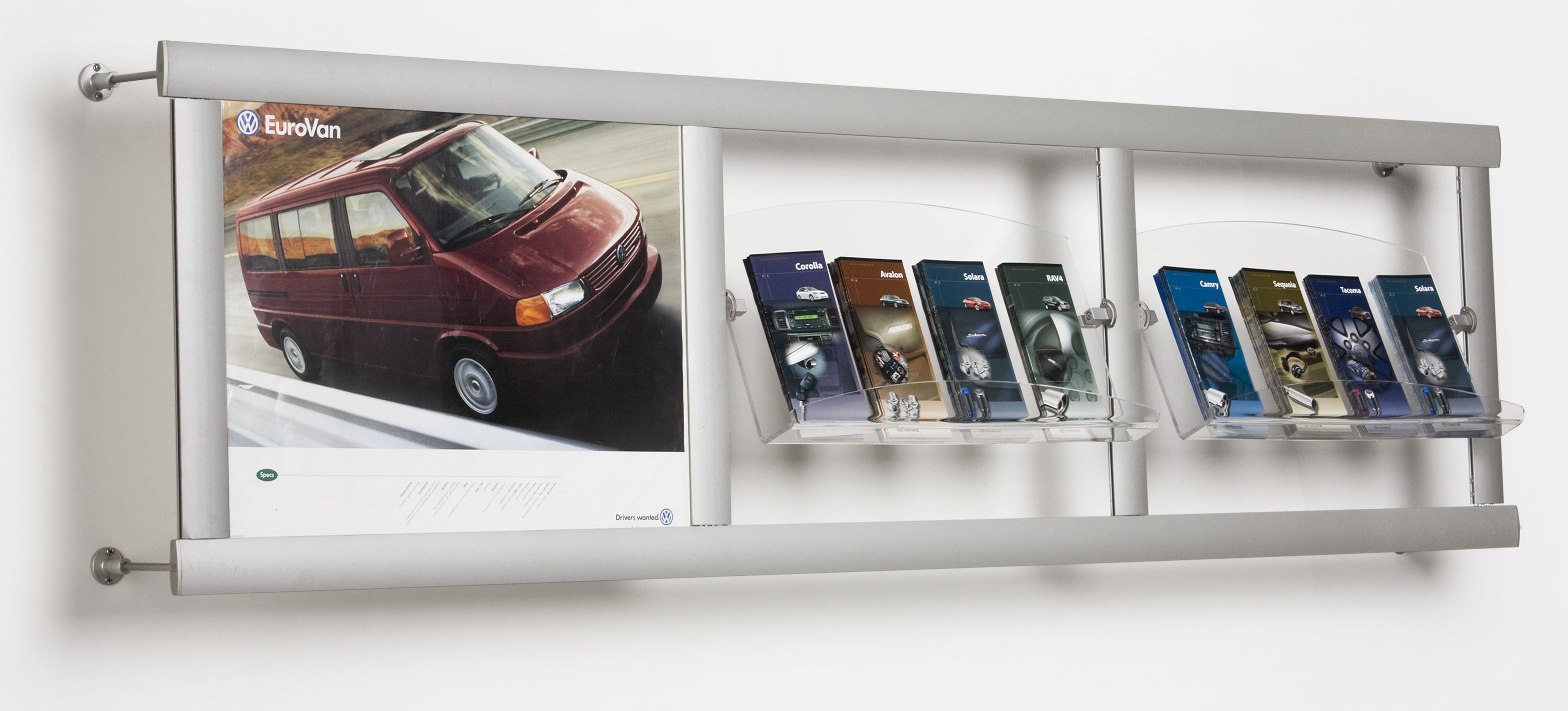 Wall Leaflet Displays w/ (2) Literature Trays & (1) Poster Frame ...