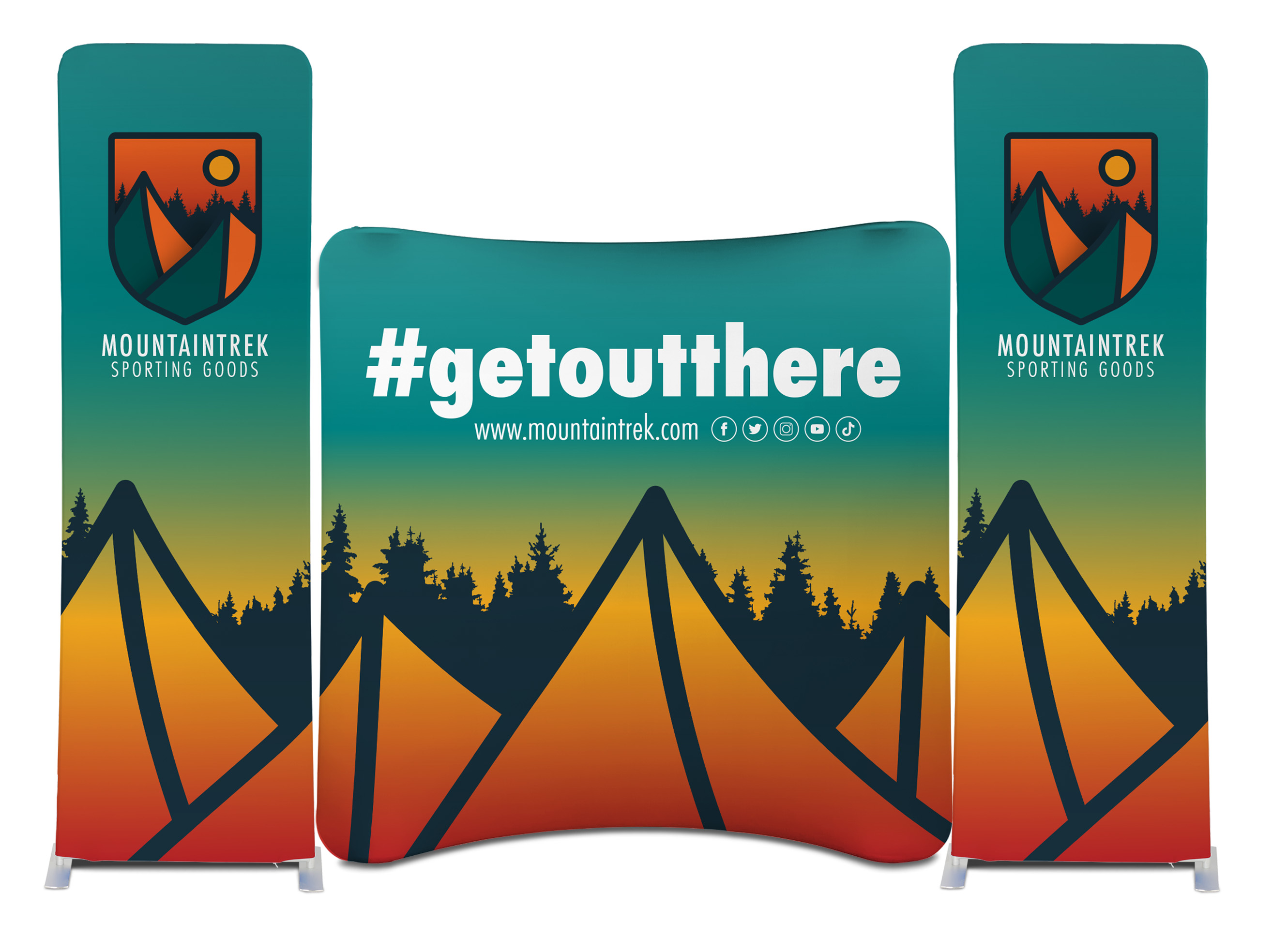 Exhibit Graphics | Curved Design with Custom Printing | Displays2Go