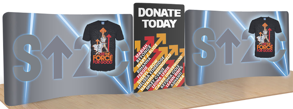 Exhibit Display | 3 Panels, 25' Wide Display | Displays2Go