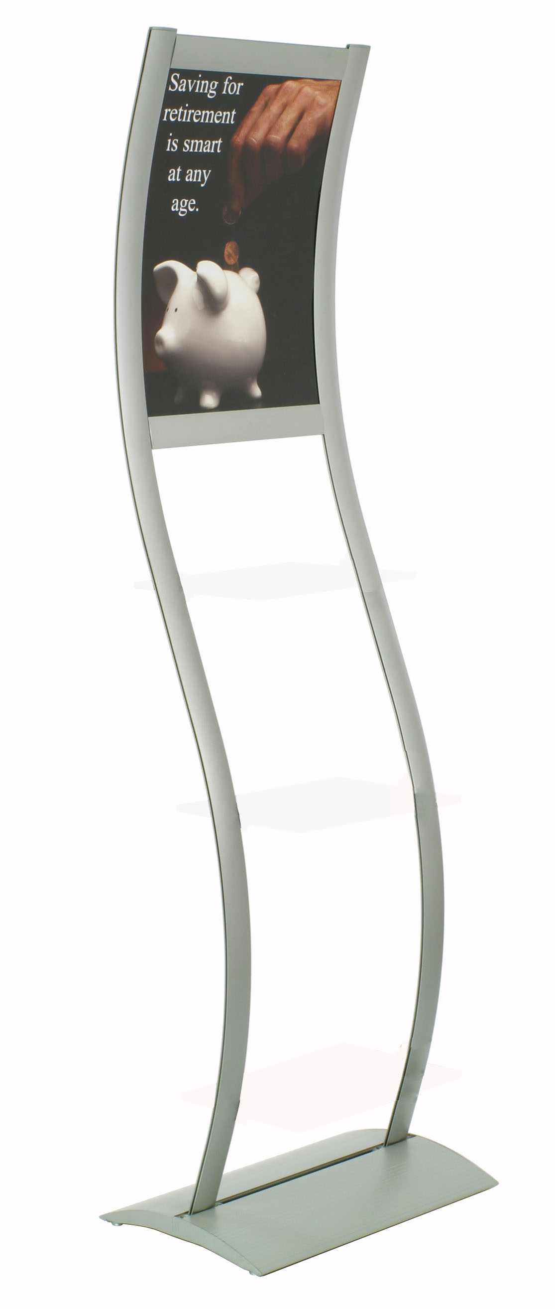 Metal Poster Display | Fits 18" x 24" Graphics, Wave Shaped Stand ...