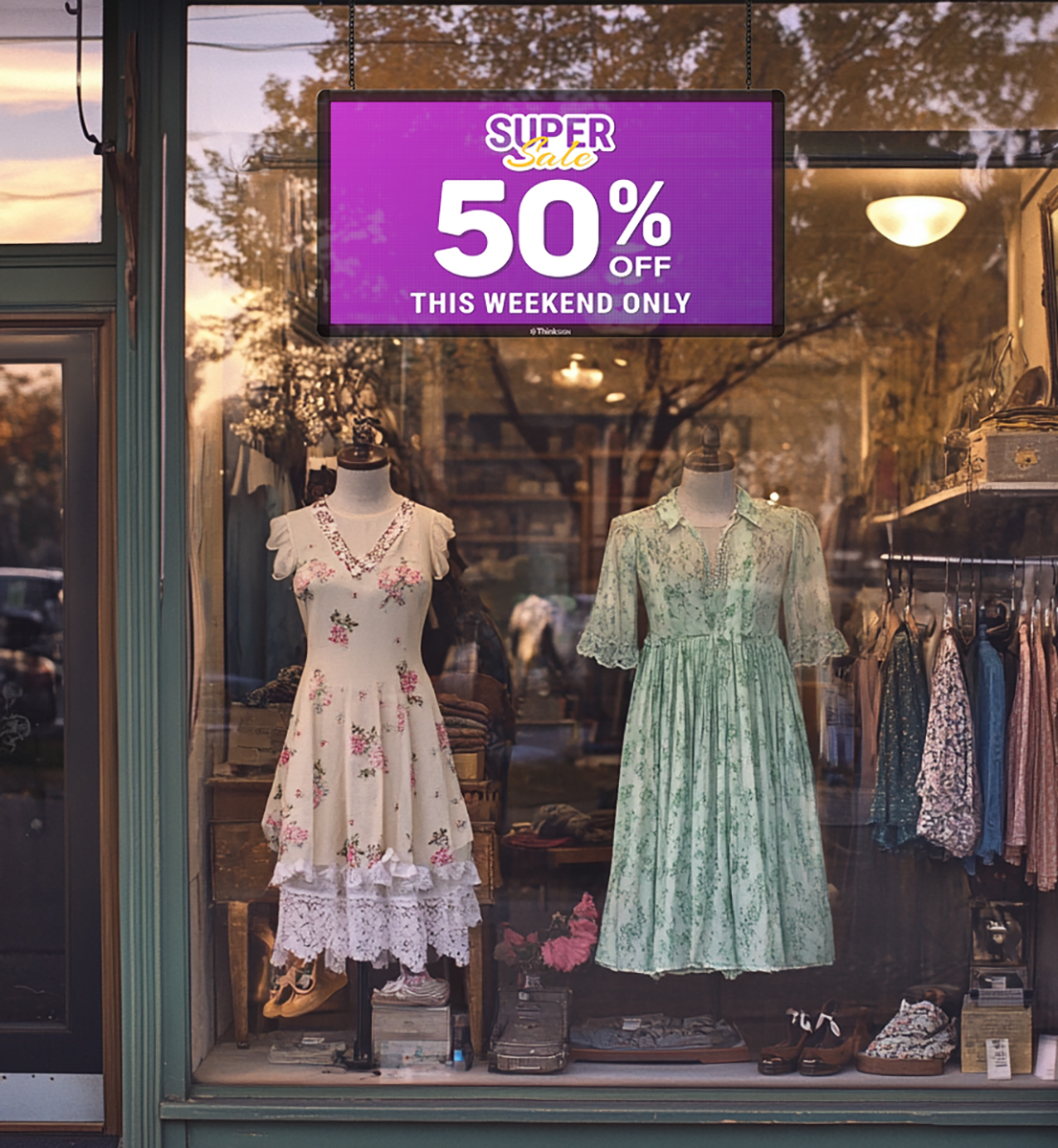 ThinkSign LED Window Sign | Shop Digital Signage | Displays2Go