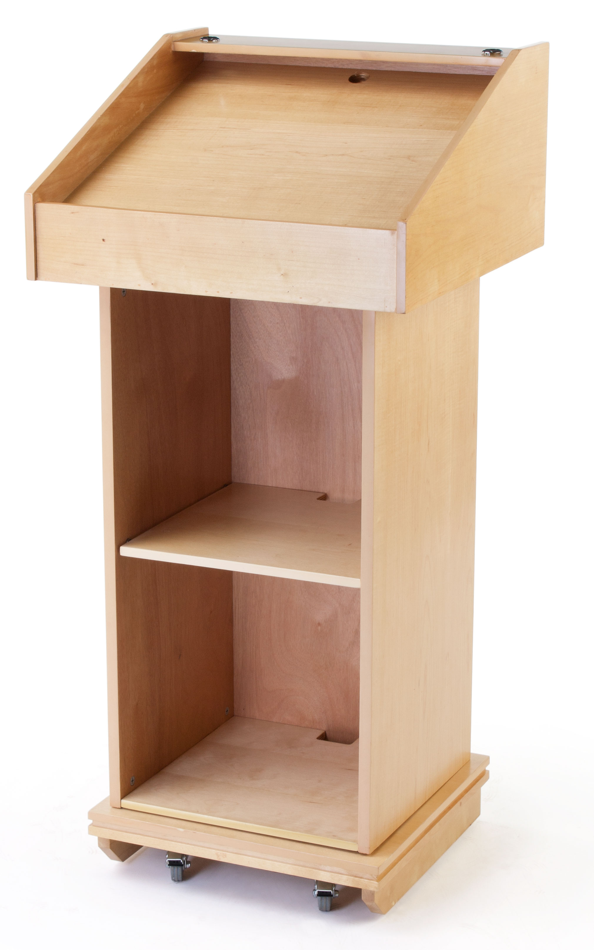 Maple Veneer Lectern | Podium Perfect for Churches & Schools | Displays2Go