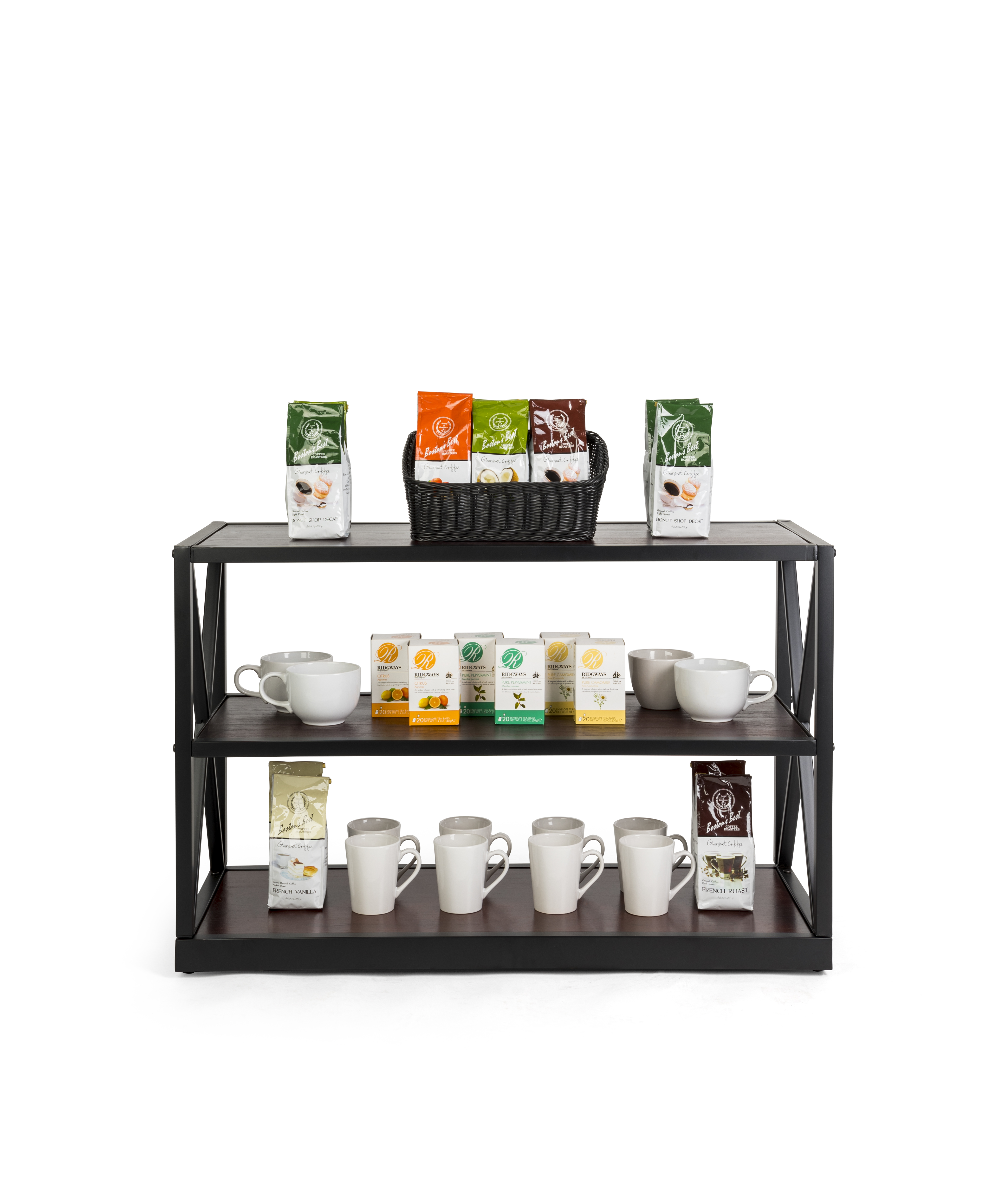 X-Frame Media Bookshelf | Solid Wood and Steel Retail Display | Displays2Go