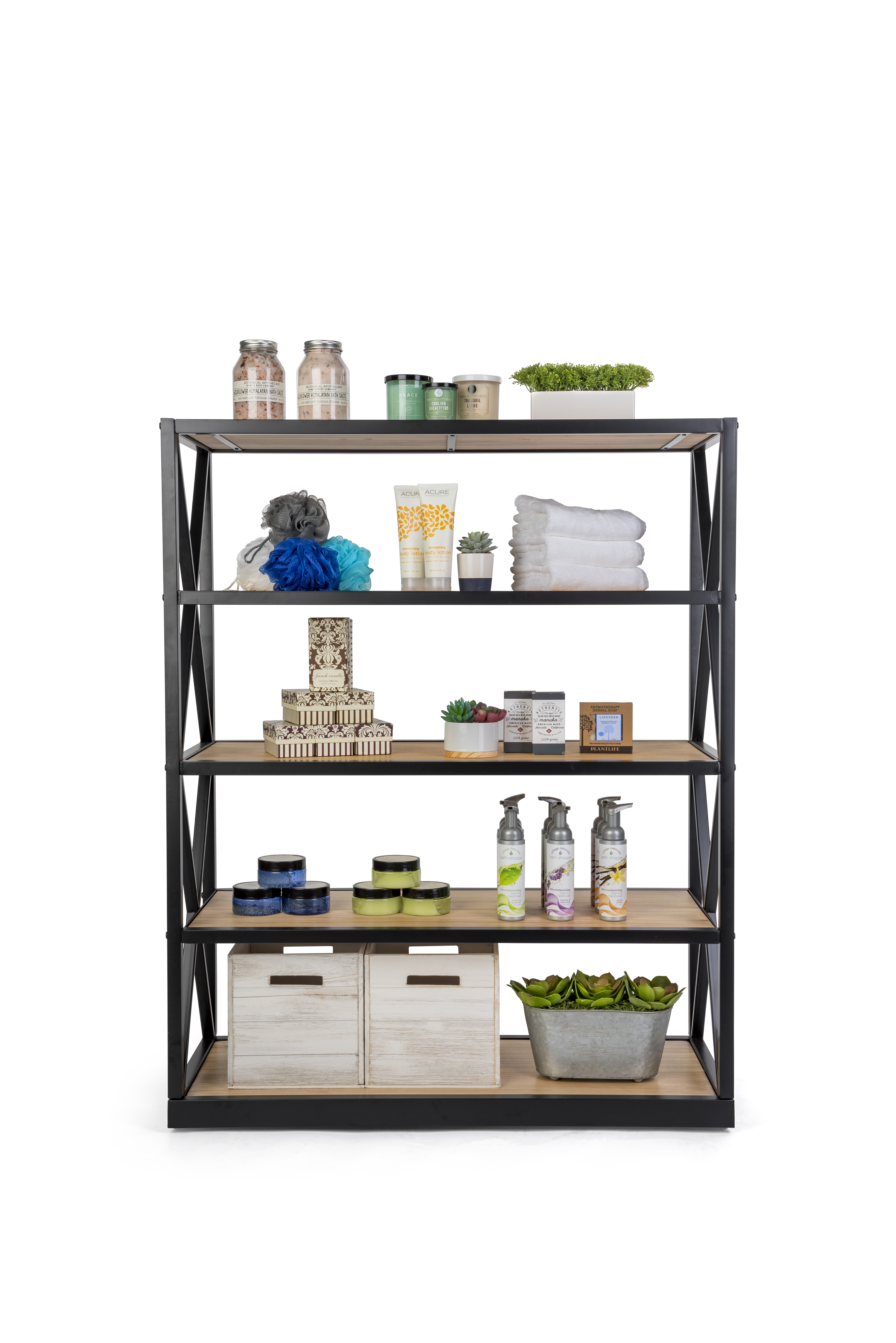 Engineers Industrial Bookcase Shelves | Rustic Store Fixture | Displays2Go