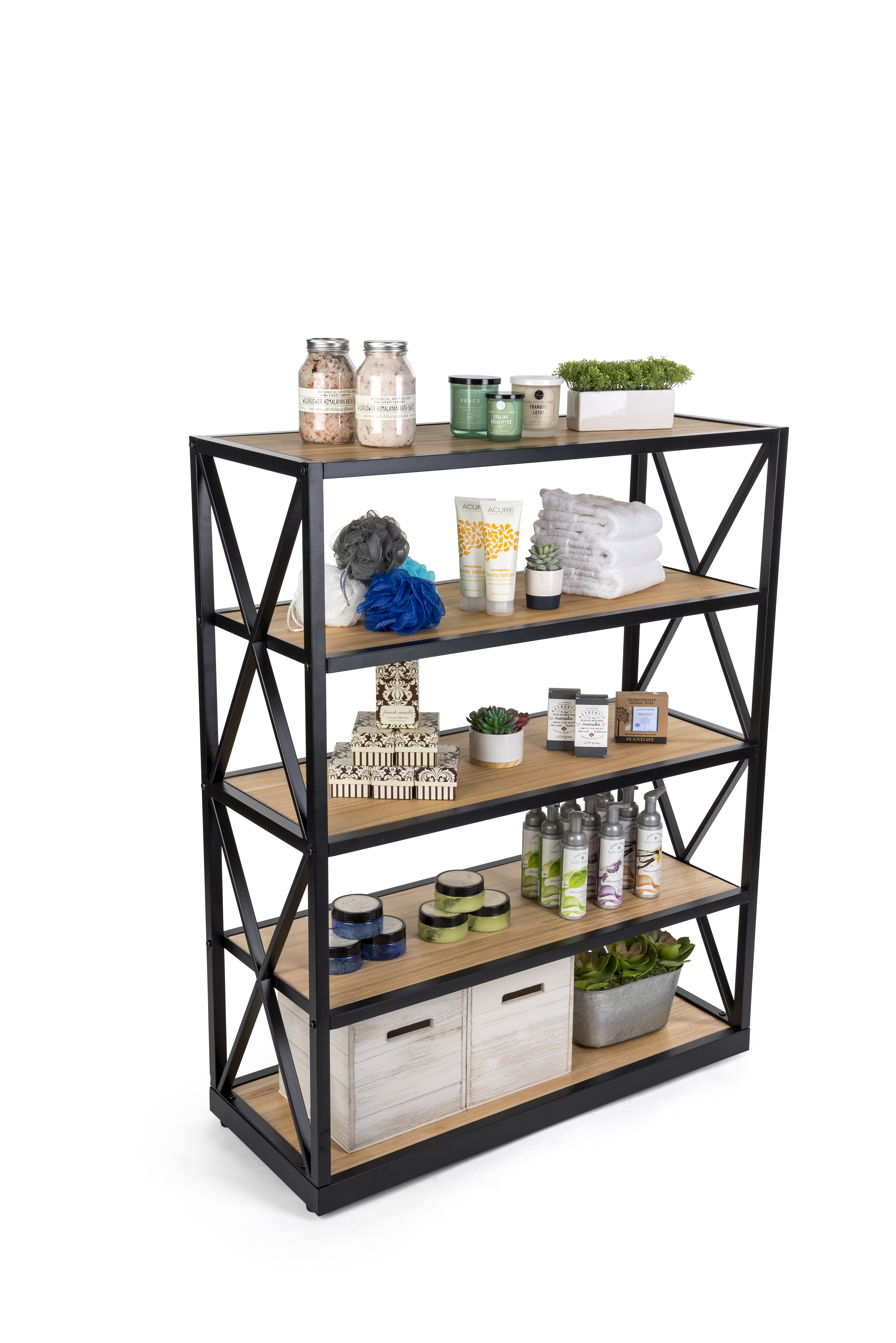 Engineers Industrial Bookcase Shelves | Rustic Store Fixture | Displays2Go