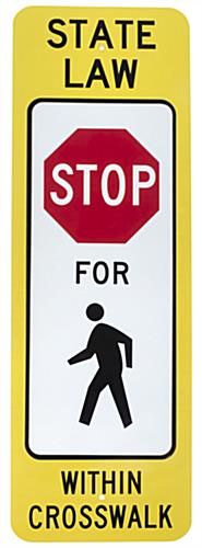 Portable Crosswalk Sign | Aluminum with Technopolymer Base