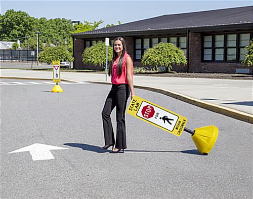 Portable Crosswalk Sign | Aluminum with Technopolymer Base