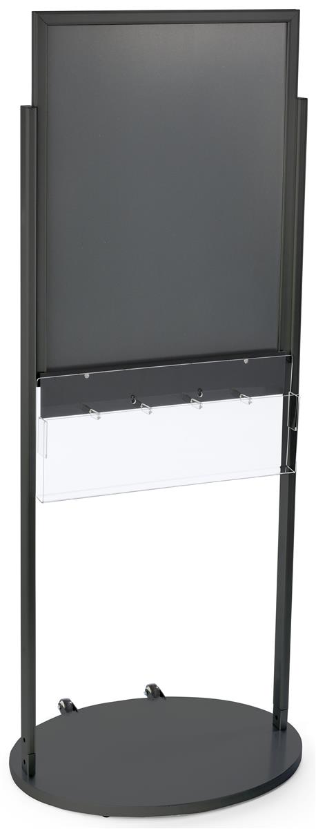 Black 22 X 28 Mobile Poster Display w/ 10 Literature Pockets