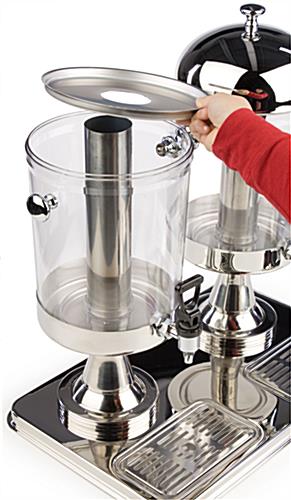 Tabletop Beverage Dispenser | (2) 1.5 Gallon Cylinders & Trays