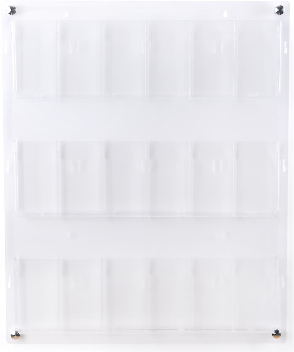 Wall Mounted Acrylic Literature Display | Multi-Pocket Dividers