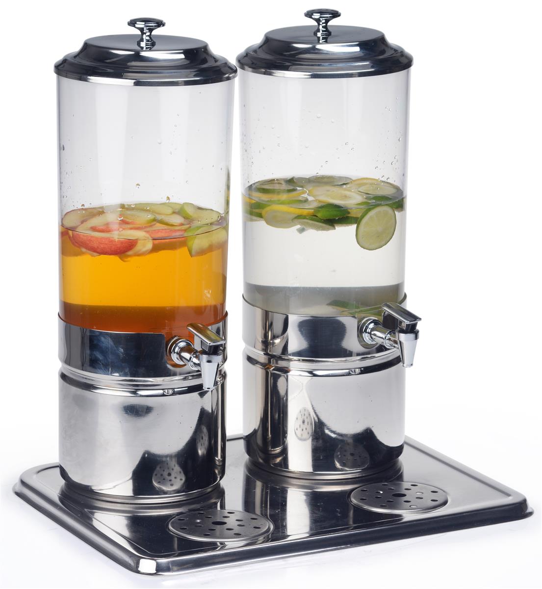 Two Compartment Drink Dispenser | 1.8 Gallon Polycarbonate Contai