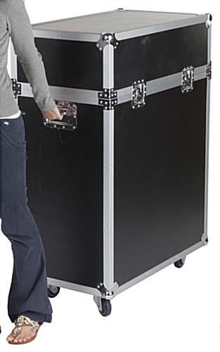 Trade Show Display Case | Exhibit Booth Cabinet with Rolling Container