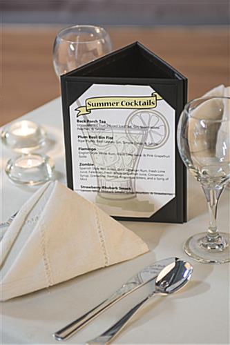 5” x 7” (3) Sided Table Tent | Multi Panel Menu Sign Ships Flat