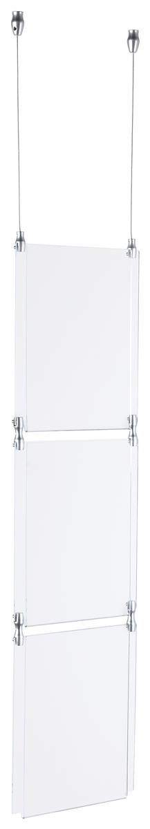 Ceiling Hanging Sign with Acrylic Frames & Cable Matrix