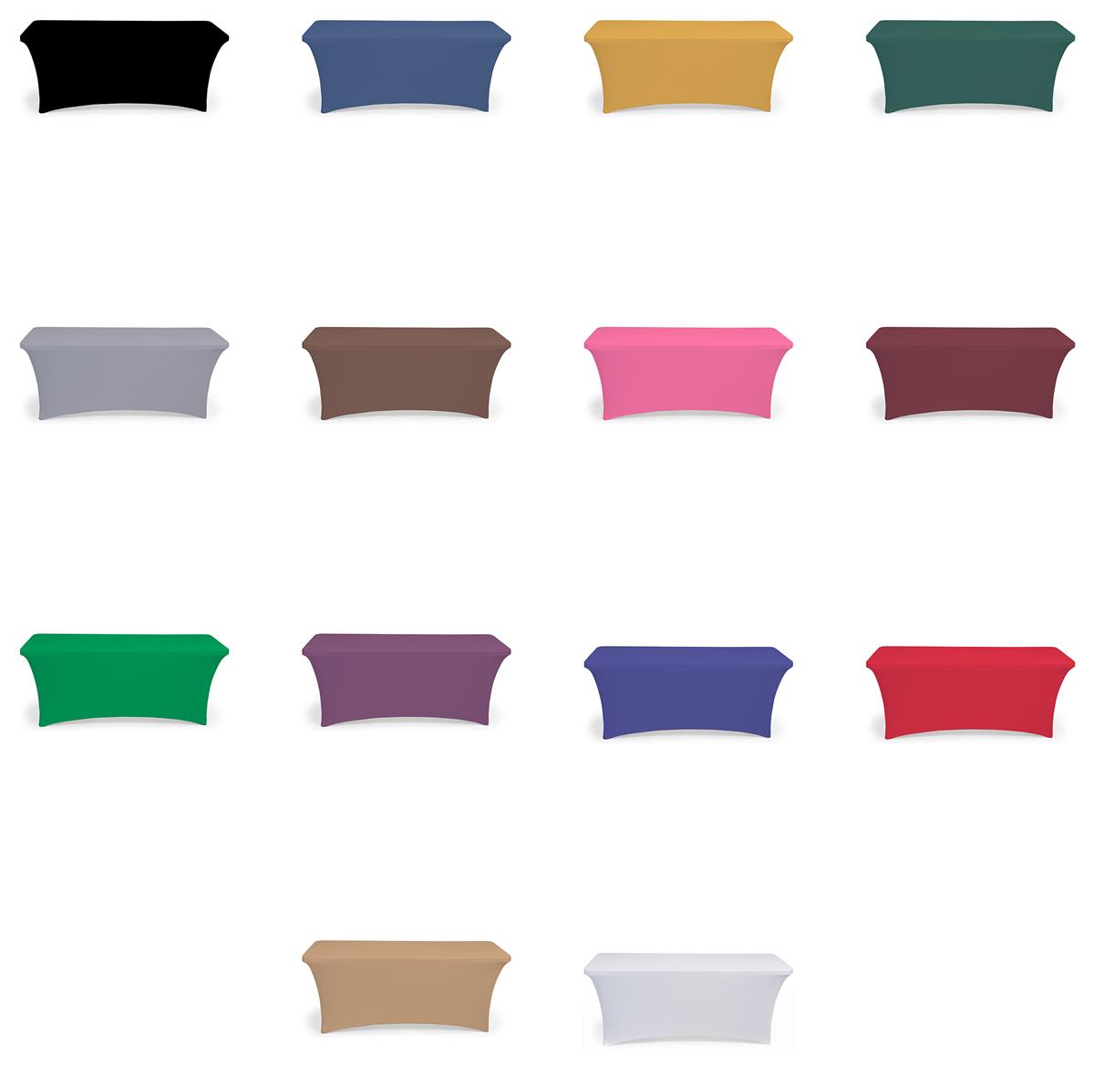 Stretch Table Cloth | Polyester-Spandex Blend with Open Back