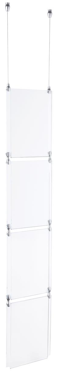 Suspended Sign Kit | (4) Part Acrylic Frame, Sign Hanging System